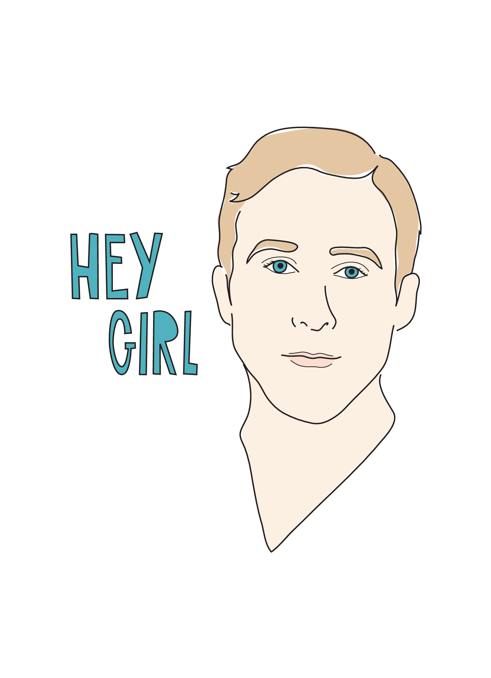 Hey Girl Ryan Gosling Flat Card | Specific Random Cards | Postable