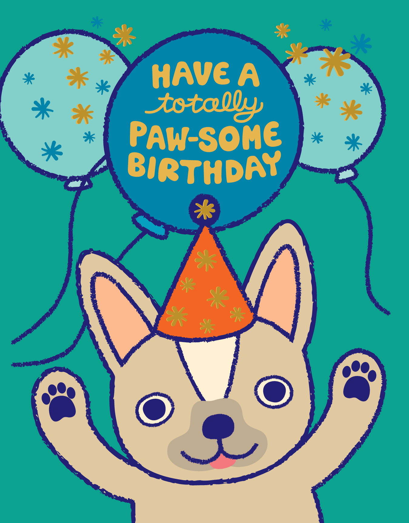 Paw-Some Birthday by Night Owl Paper Goods | Postable