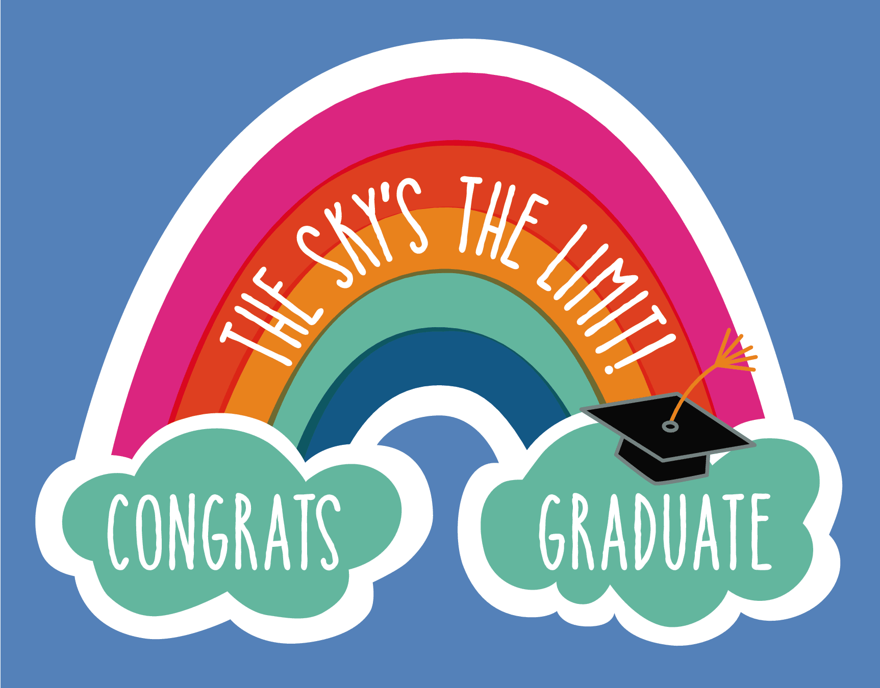 Graduation Rainbow by Night Owl Paper Goods | Postable