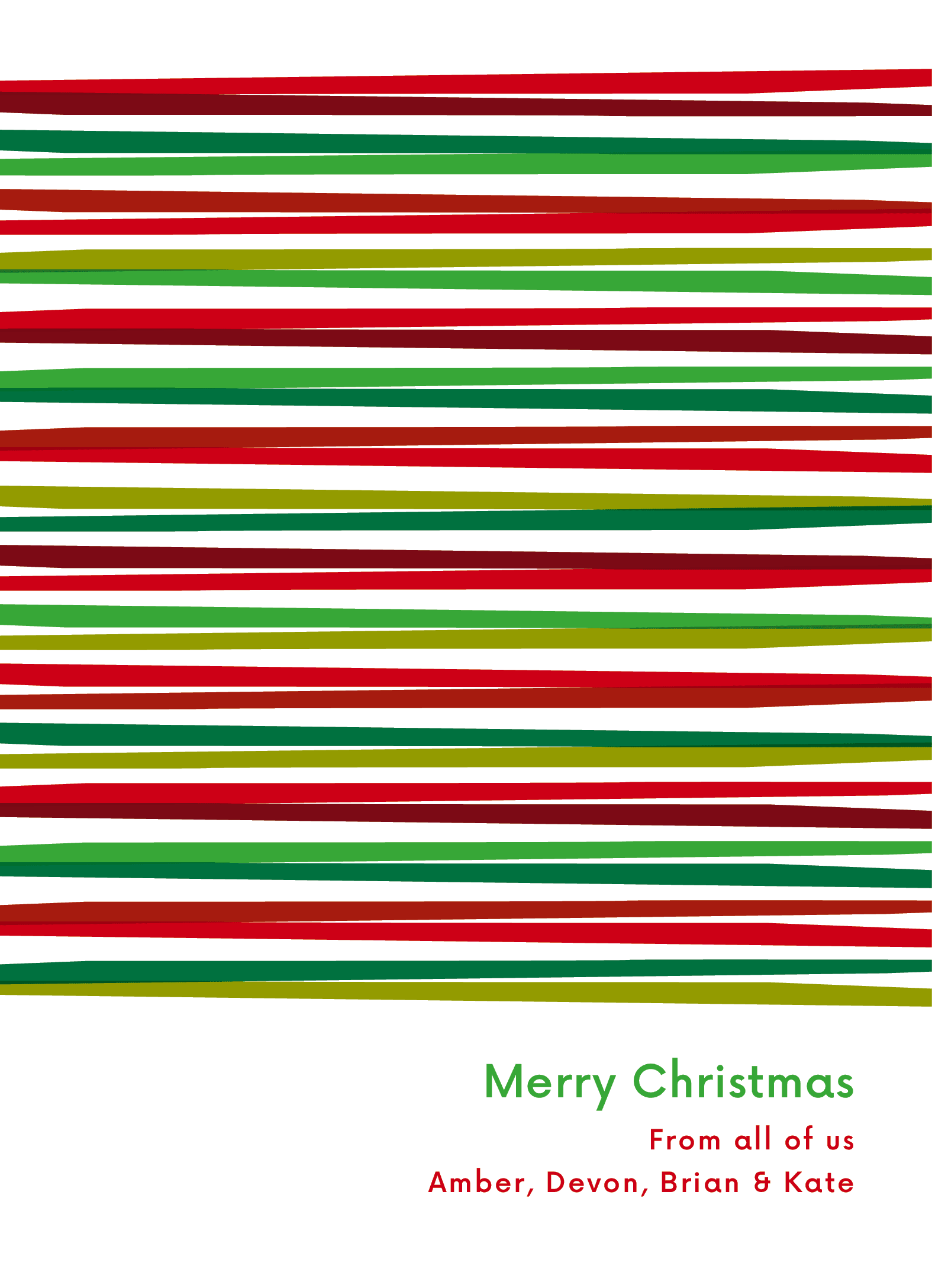 Merry Christmas Lines Flat Christmas Card | Postable | Postable