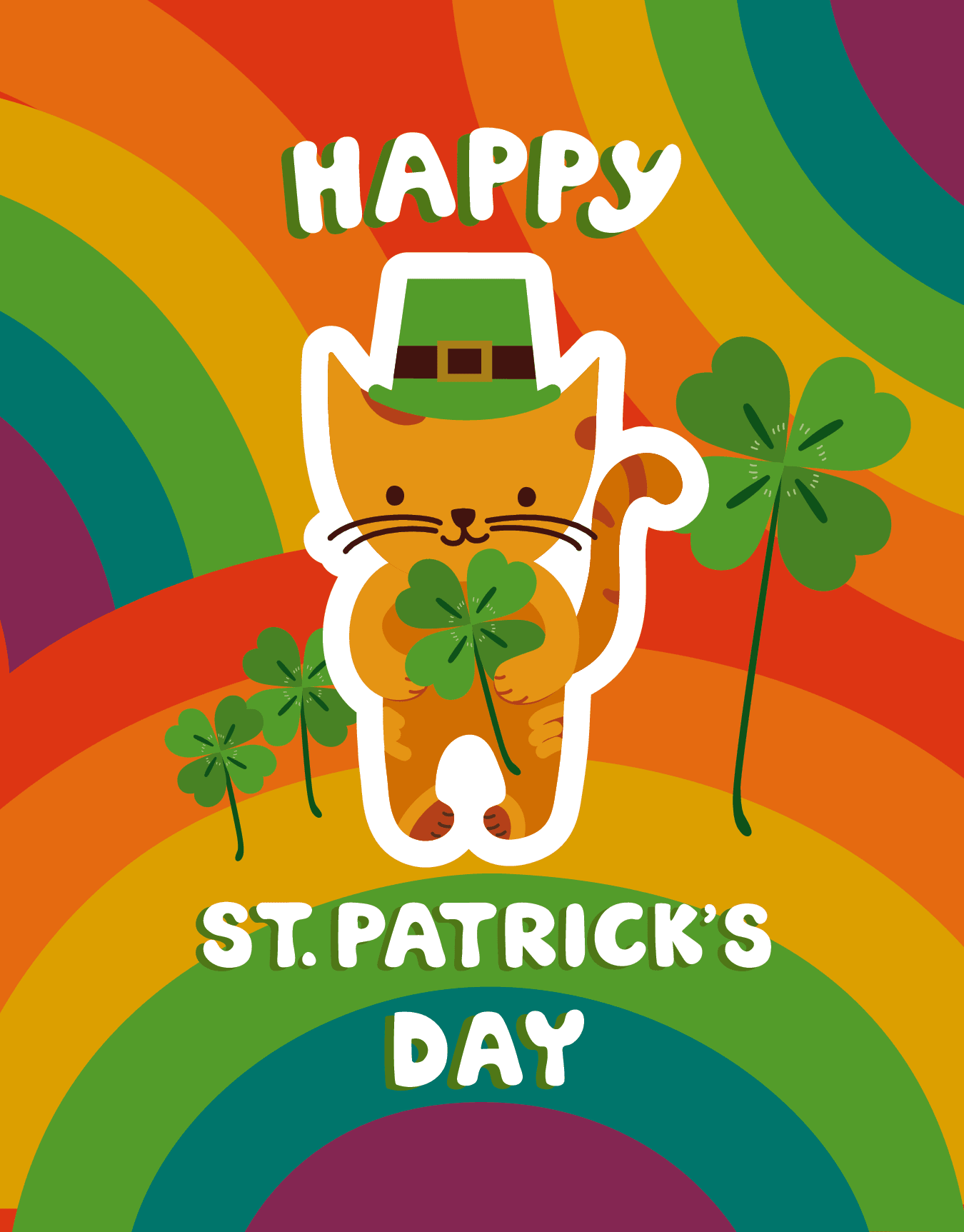 Clover Cat by Night Owl Paper Goods | Postable