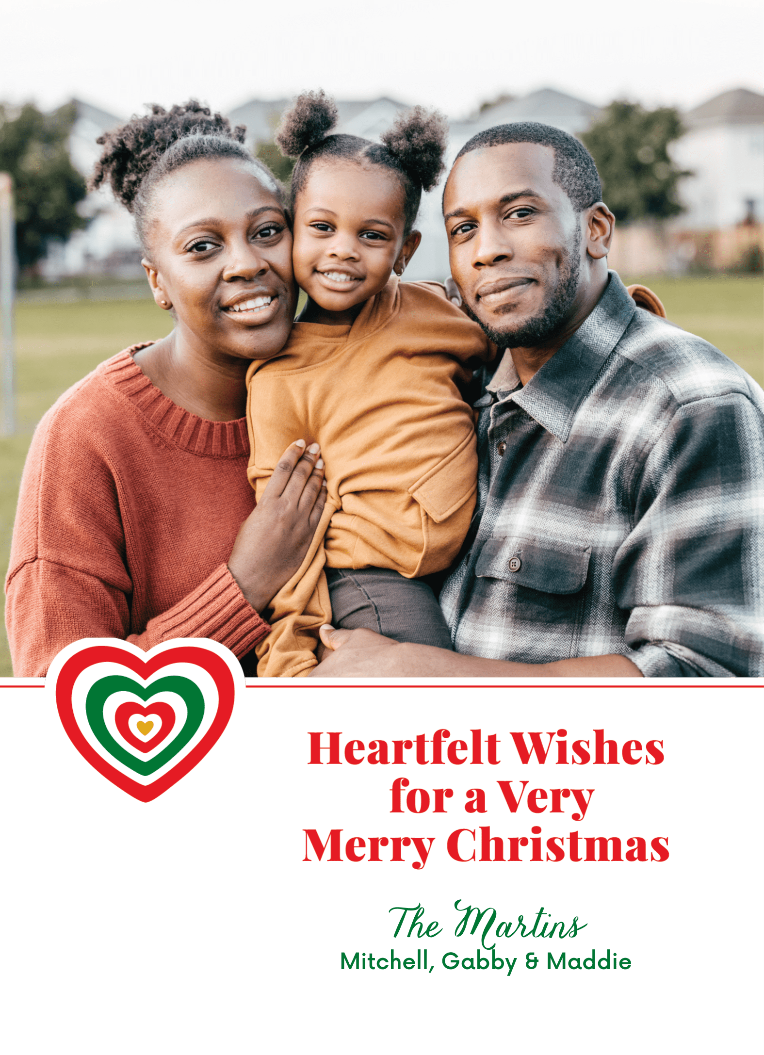 Heartfelt Christmas Family by Night Owl Paper Goods | Postable