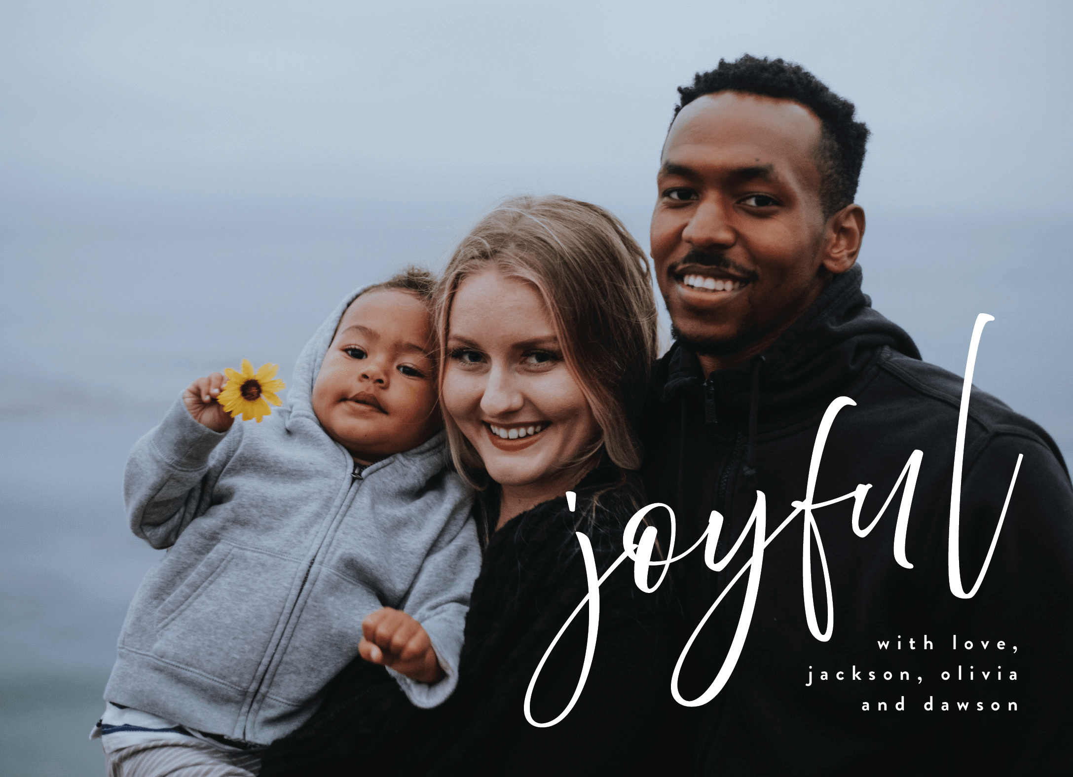 Simple Joyful Custom Holiday Photo Card | Postable | Postable