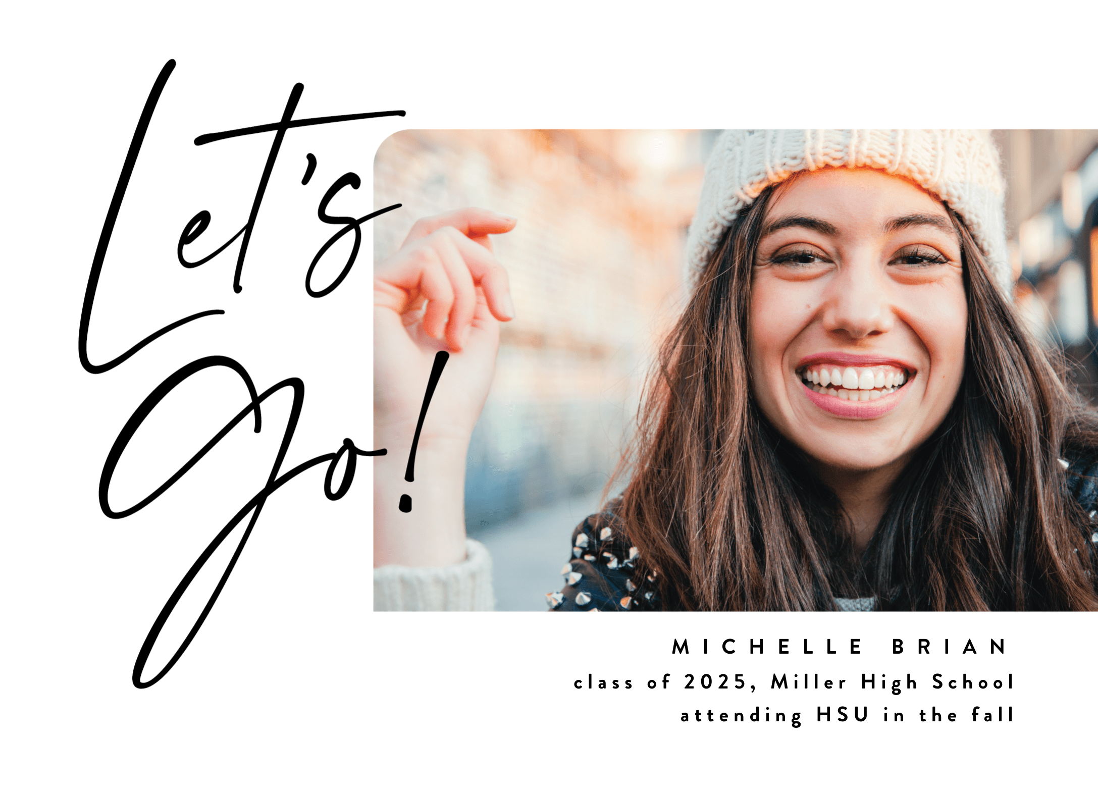 Let's Go Grad White by Owl & Toad | Postable