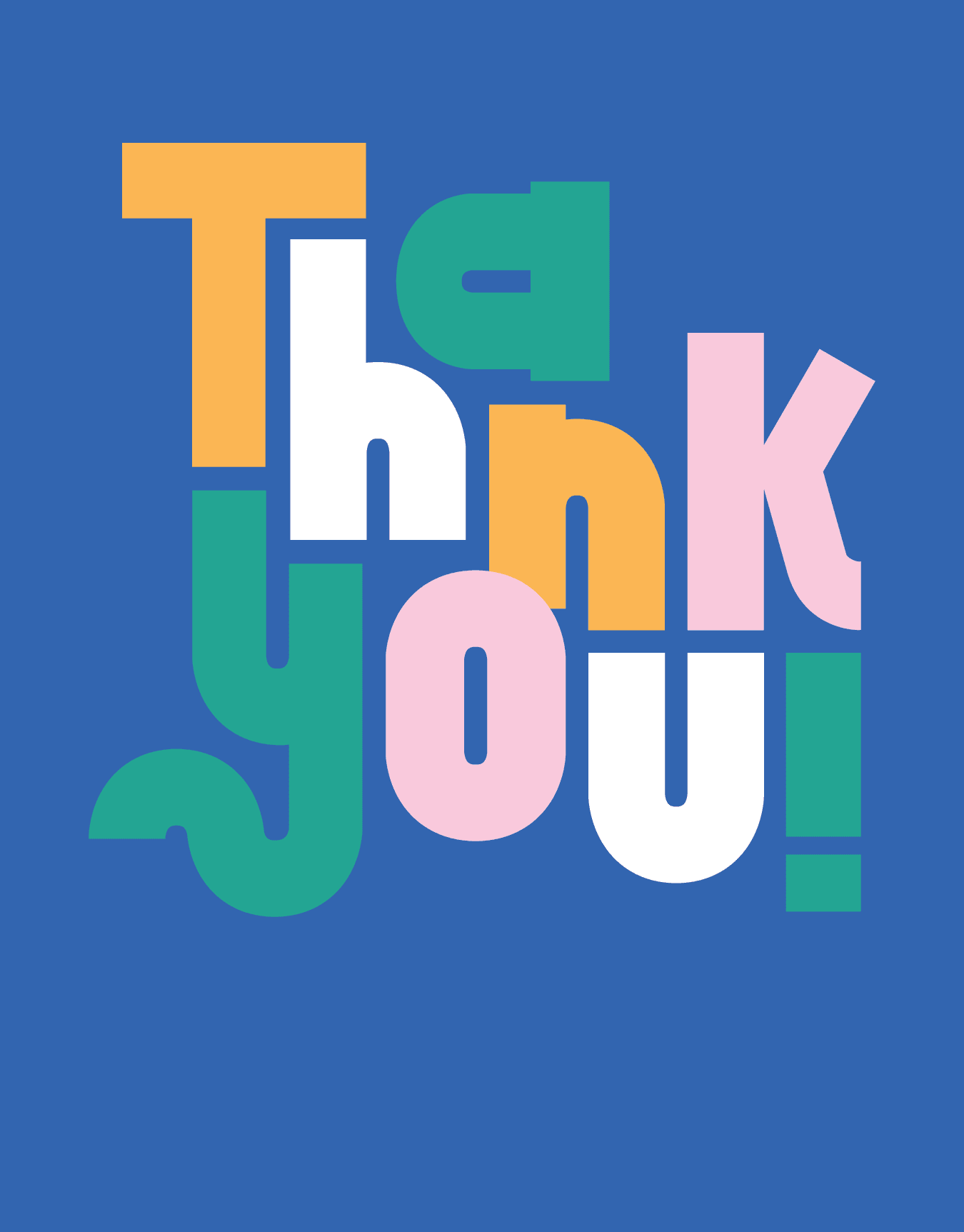 Colorful Thanks by Owl & Toad | Postable