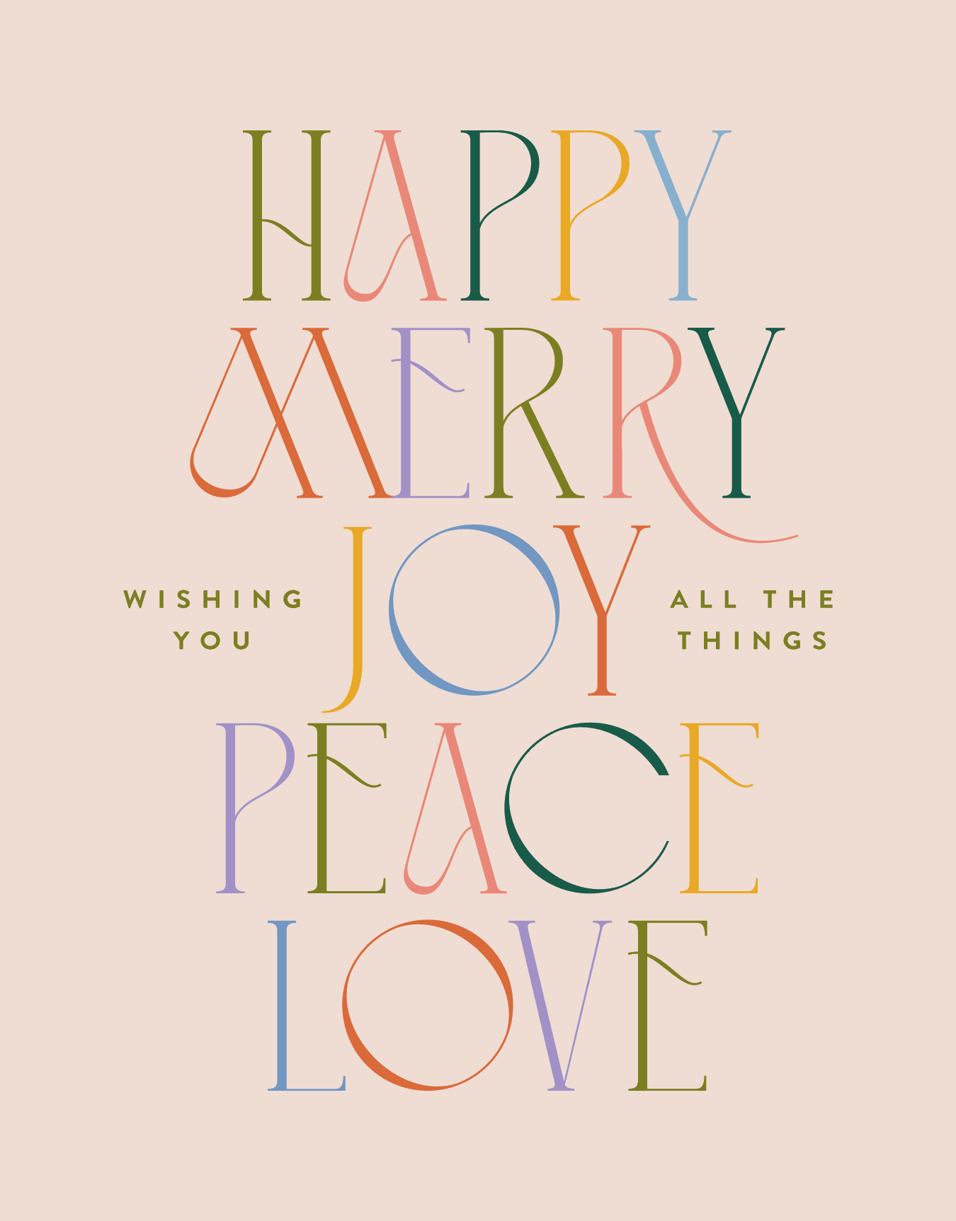 Happy All The Things Pink by Owl & Toad | Postable