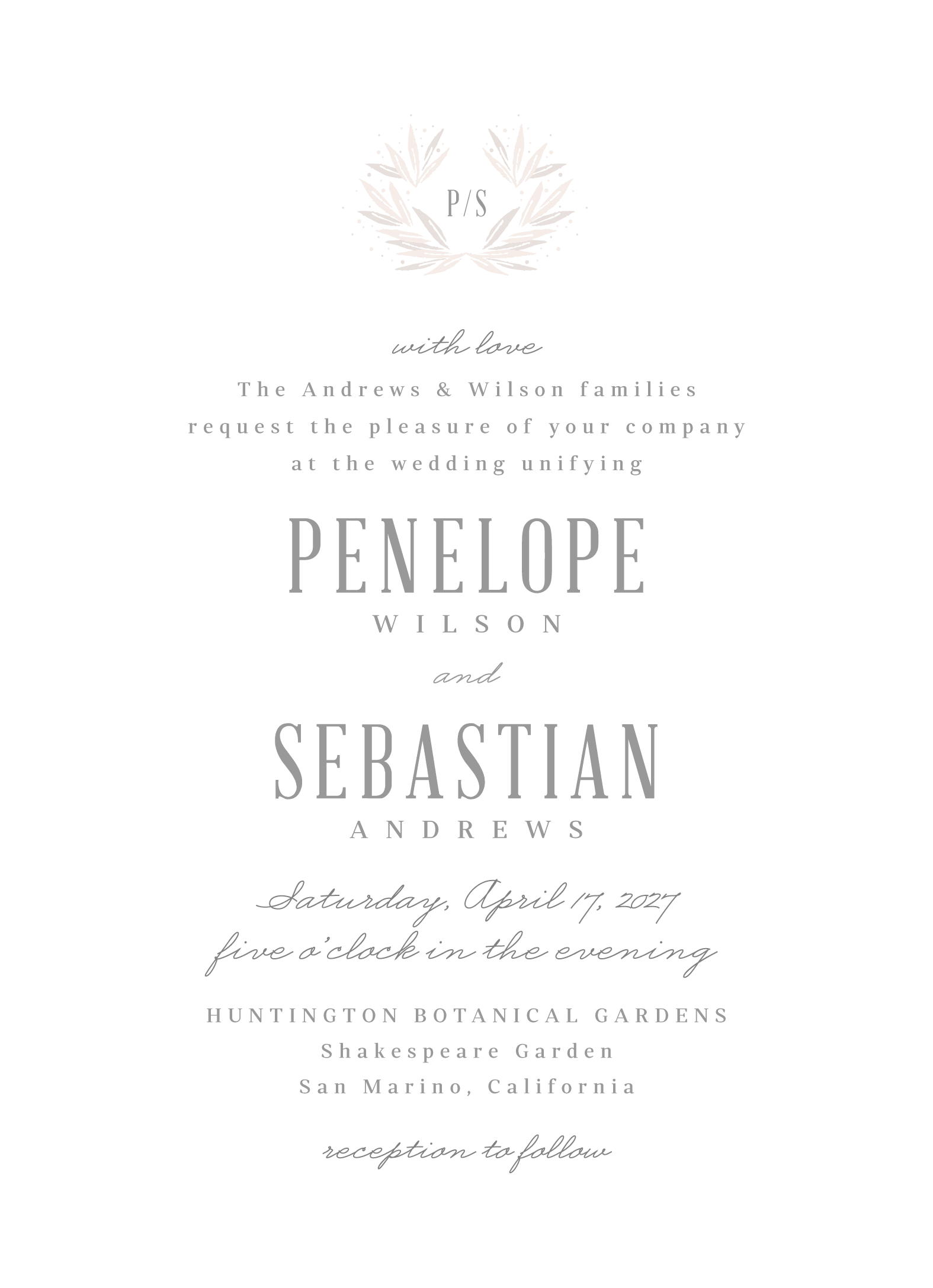 Laurel Crest Blush by Owl & Toad | Postable