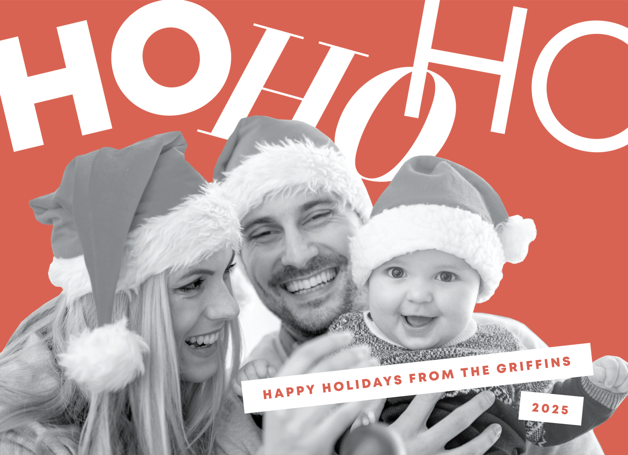 Festive Bounce Holiday Cutout Holiday Photo Card | Postable | Postable