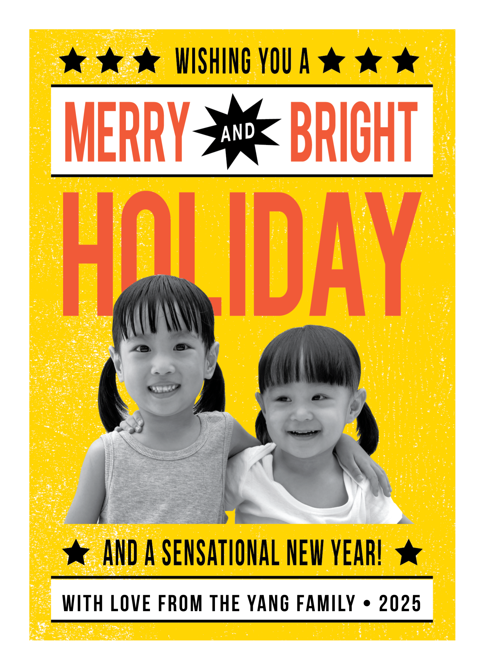 Sensational Poster Cutout Holiday Photo Card | Postable | Postable