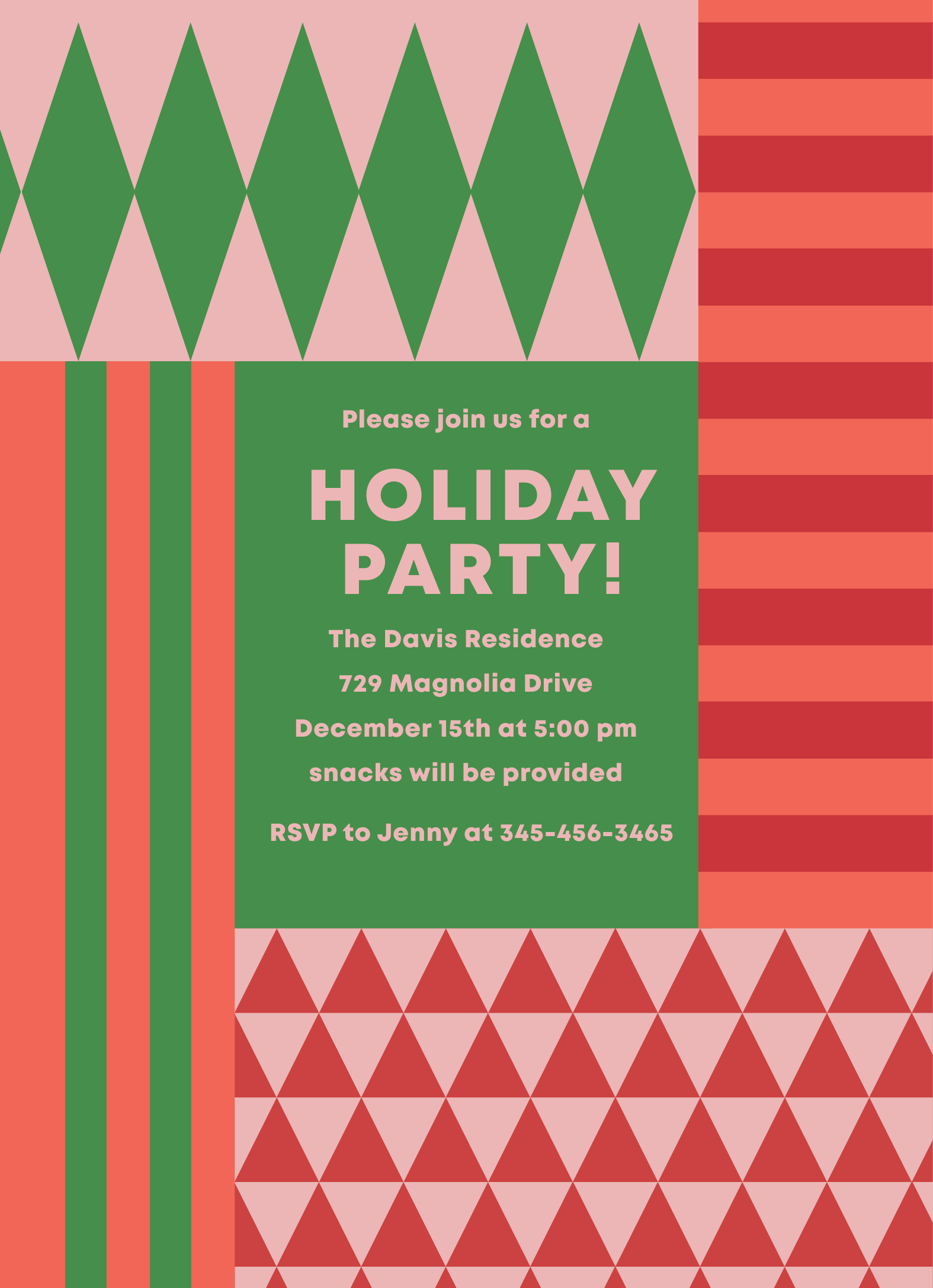 Festive Holiday Invite by Paper Hi! | Postable