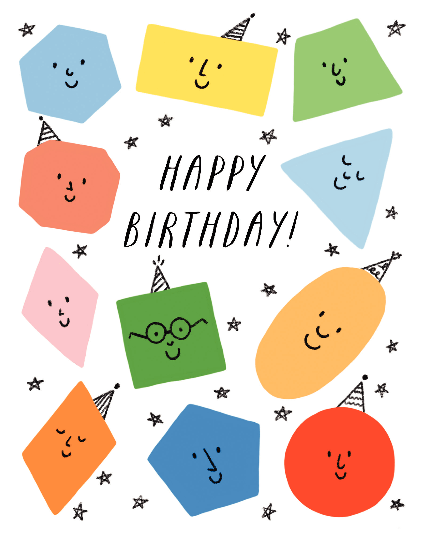 Birthday Shapes by Paula & Waffle | Postable