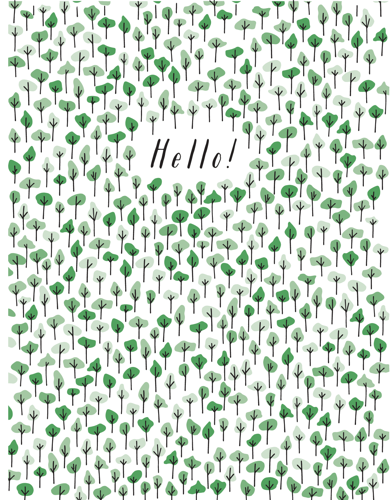 Hello Trees by Paula & Waffle | Postable