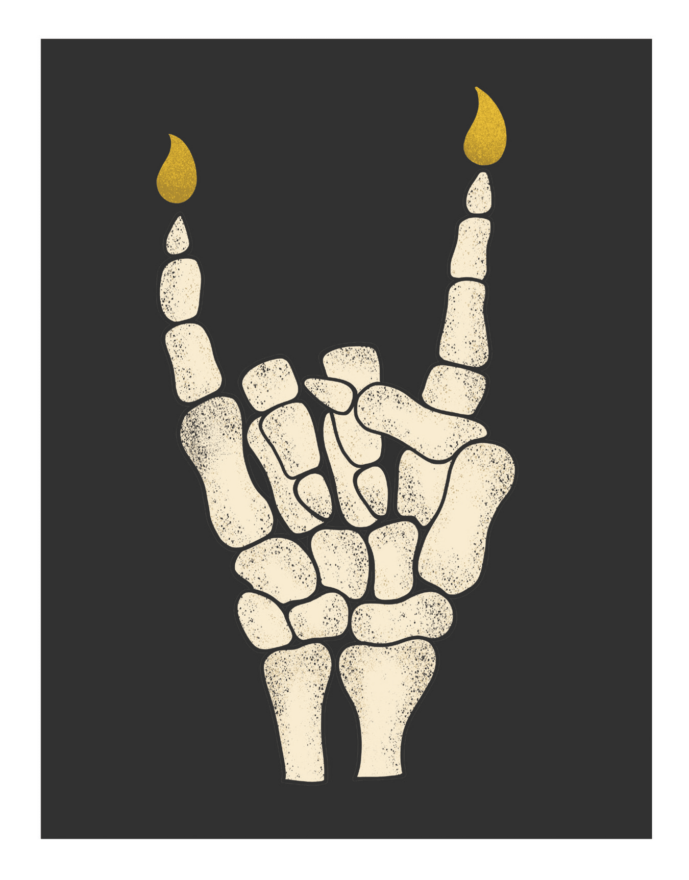 Rock n' Roll Skeleton Hand by Peace Love Art Co | Postable