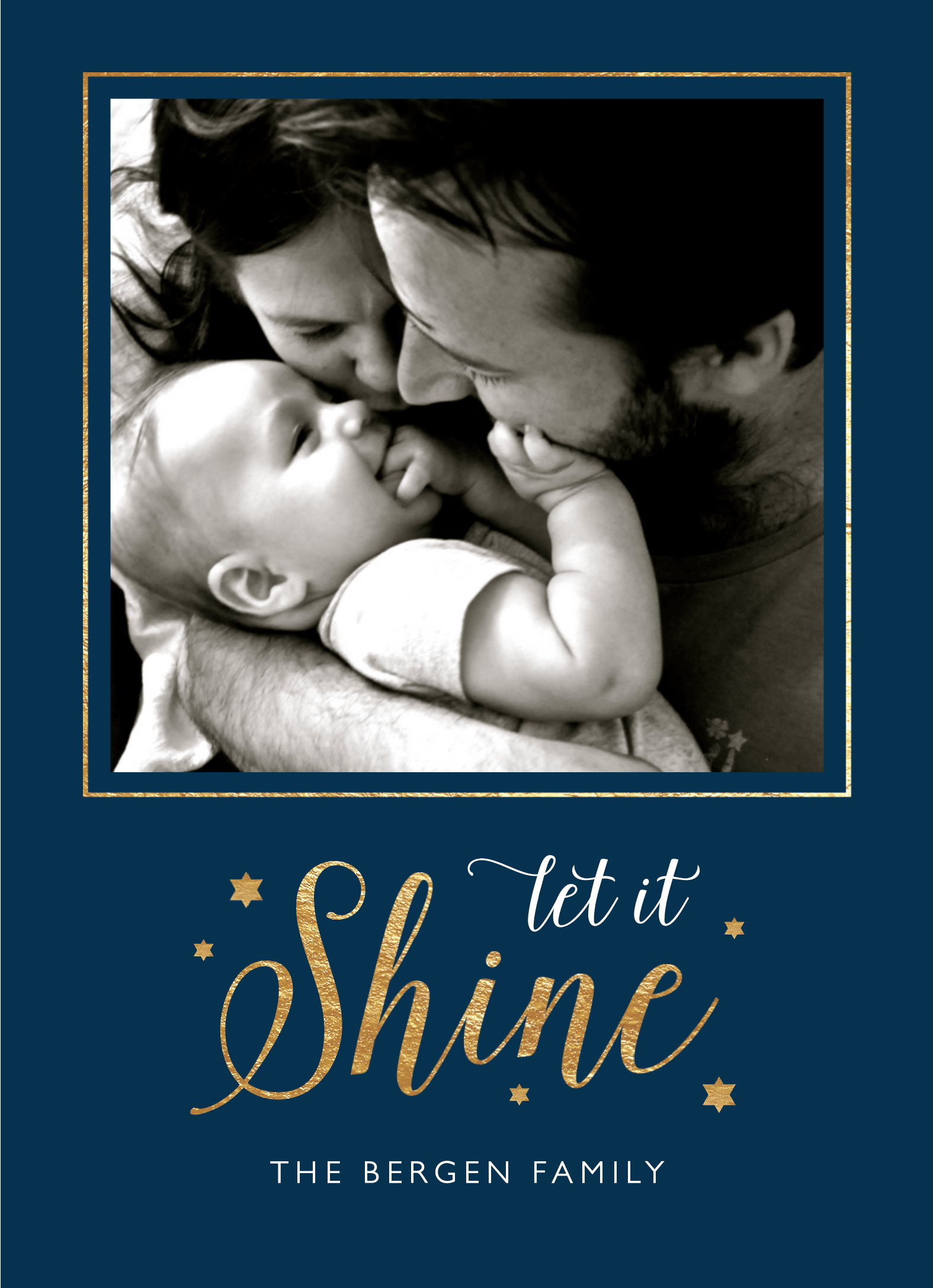 Let it Shine Hanukkah Holiday Photo Card | Postable | Postable