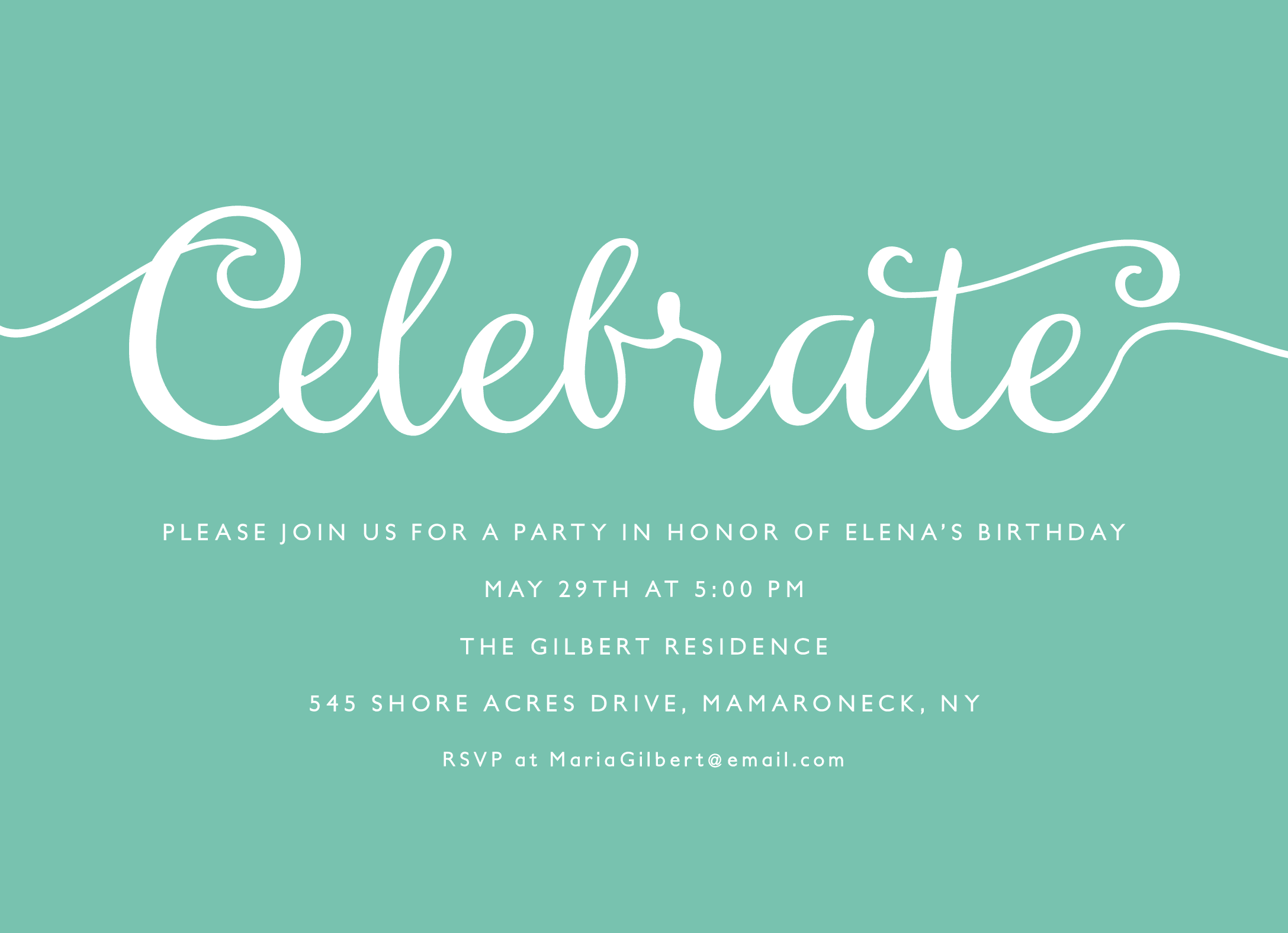 Celebrate Script Invite by Postable | Postable