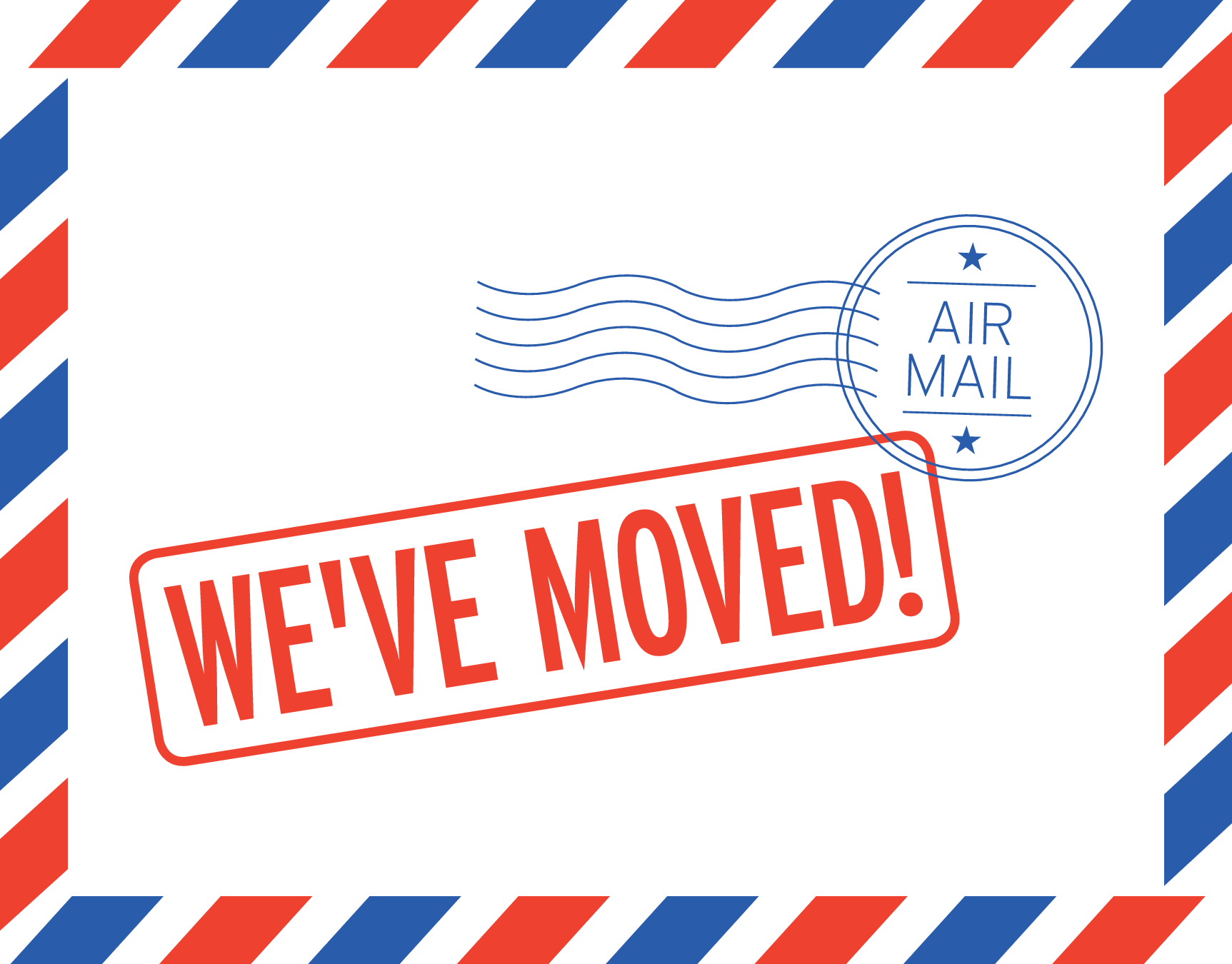 We've Moved Air Mail by Postable | Postable