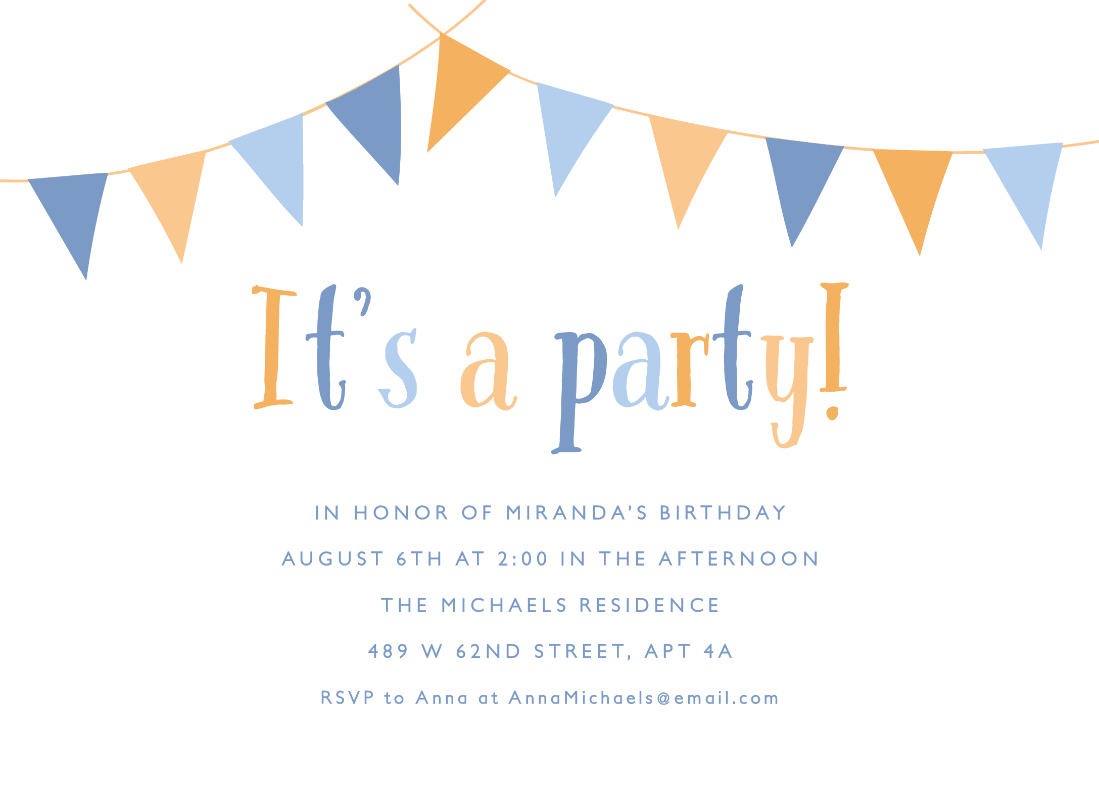 Party Banner Invite by Postable | Postable