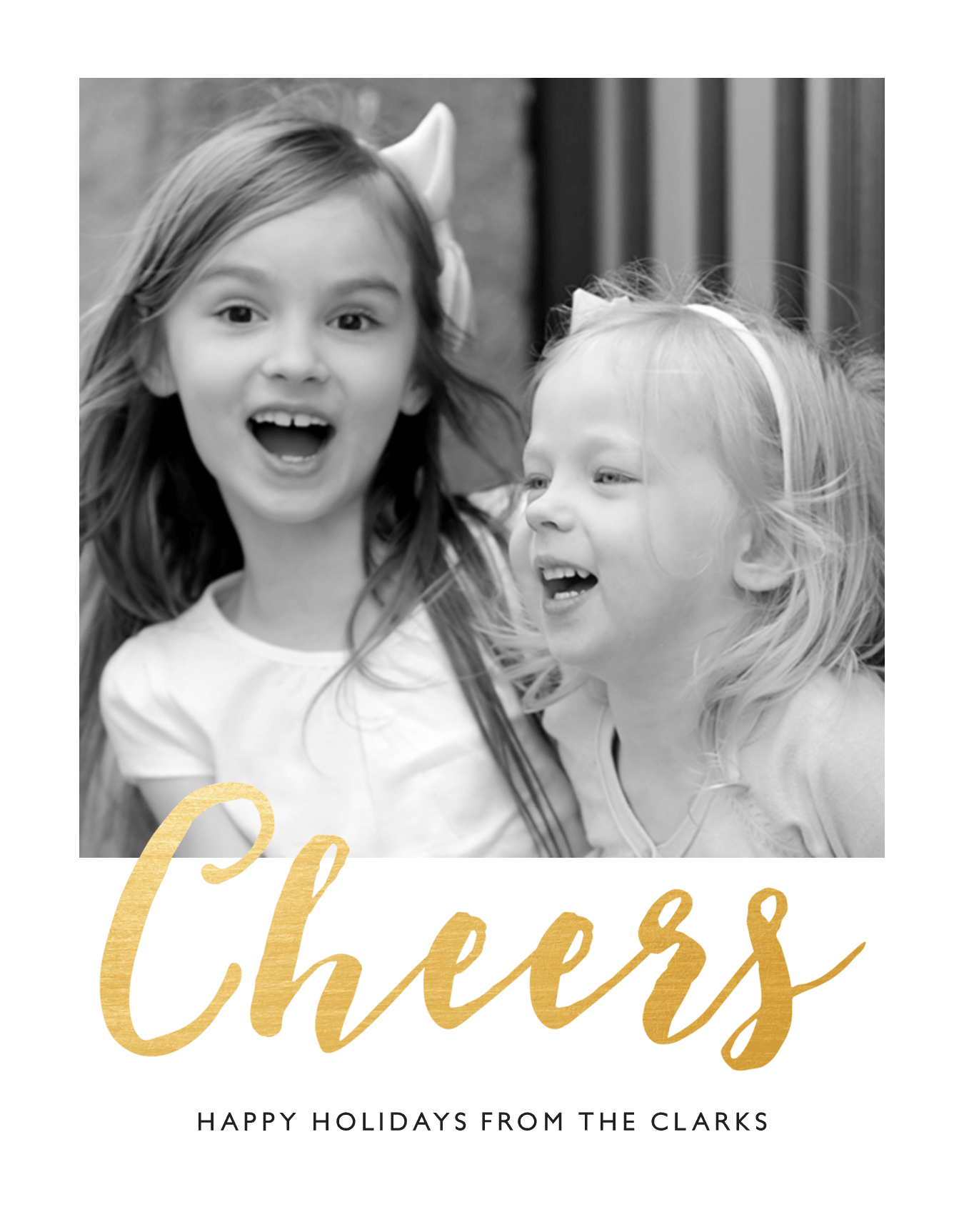 Golden Cheers New Years Photo Card | Postable | Postable