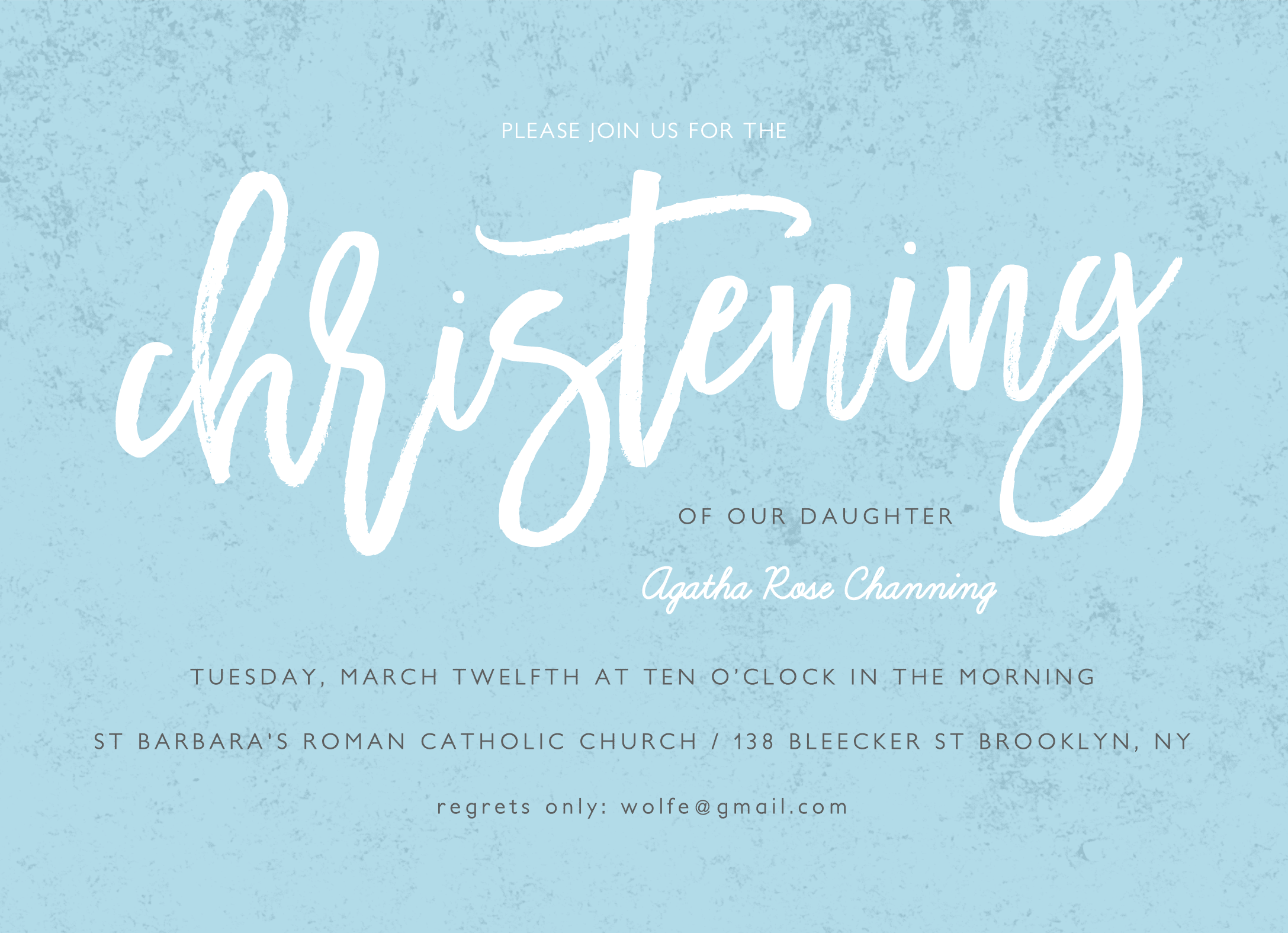 Brush Christening by Postable | Postable