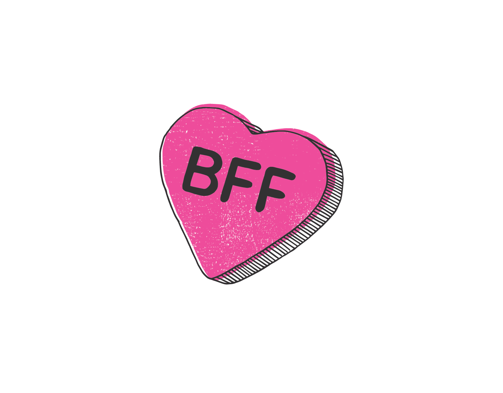 BFF Heart Folded Card | Love & Friendship Cards | Postable