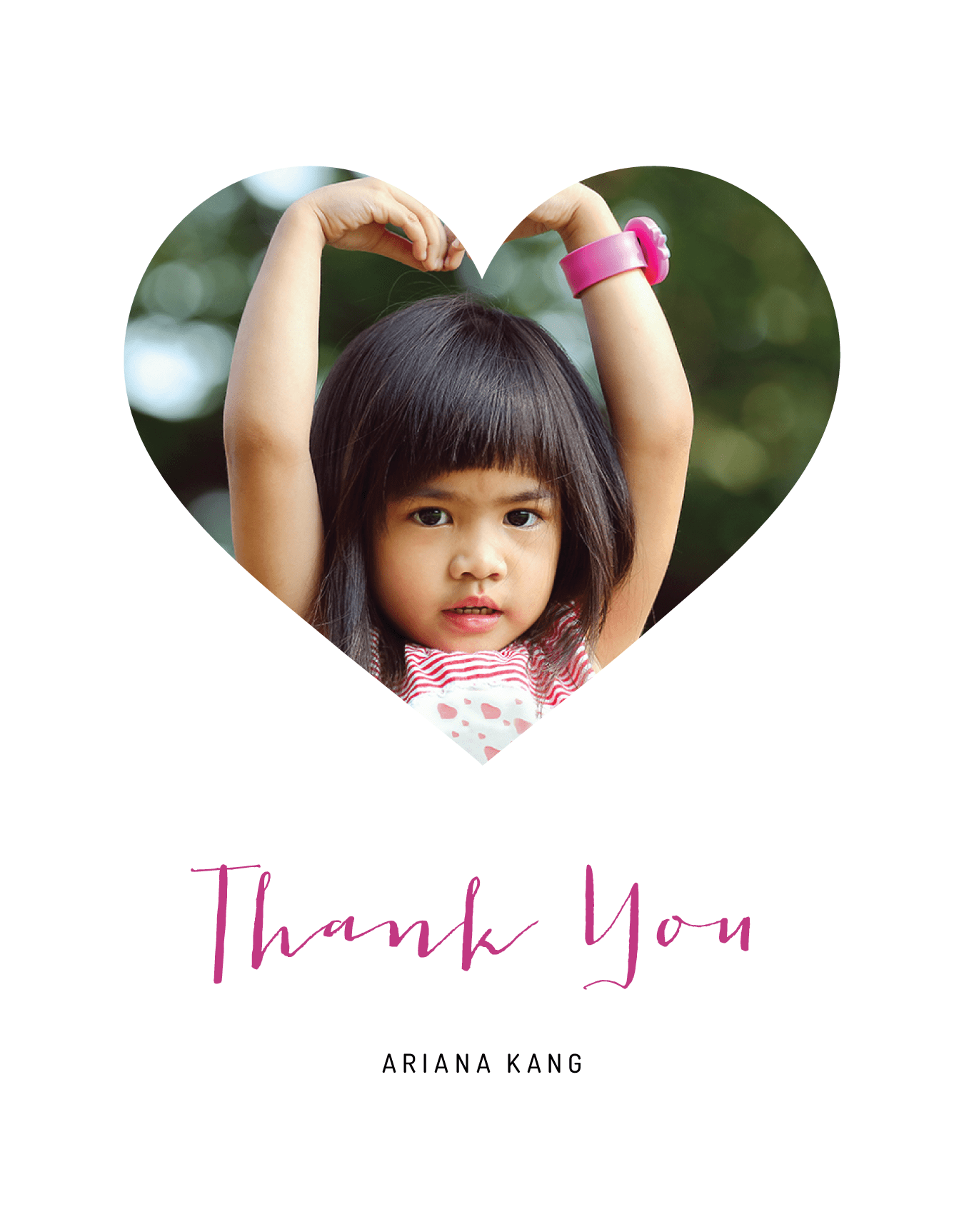 Heart Shaped Thank You by Postable | Postable