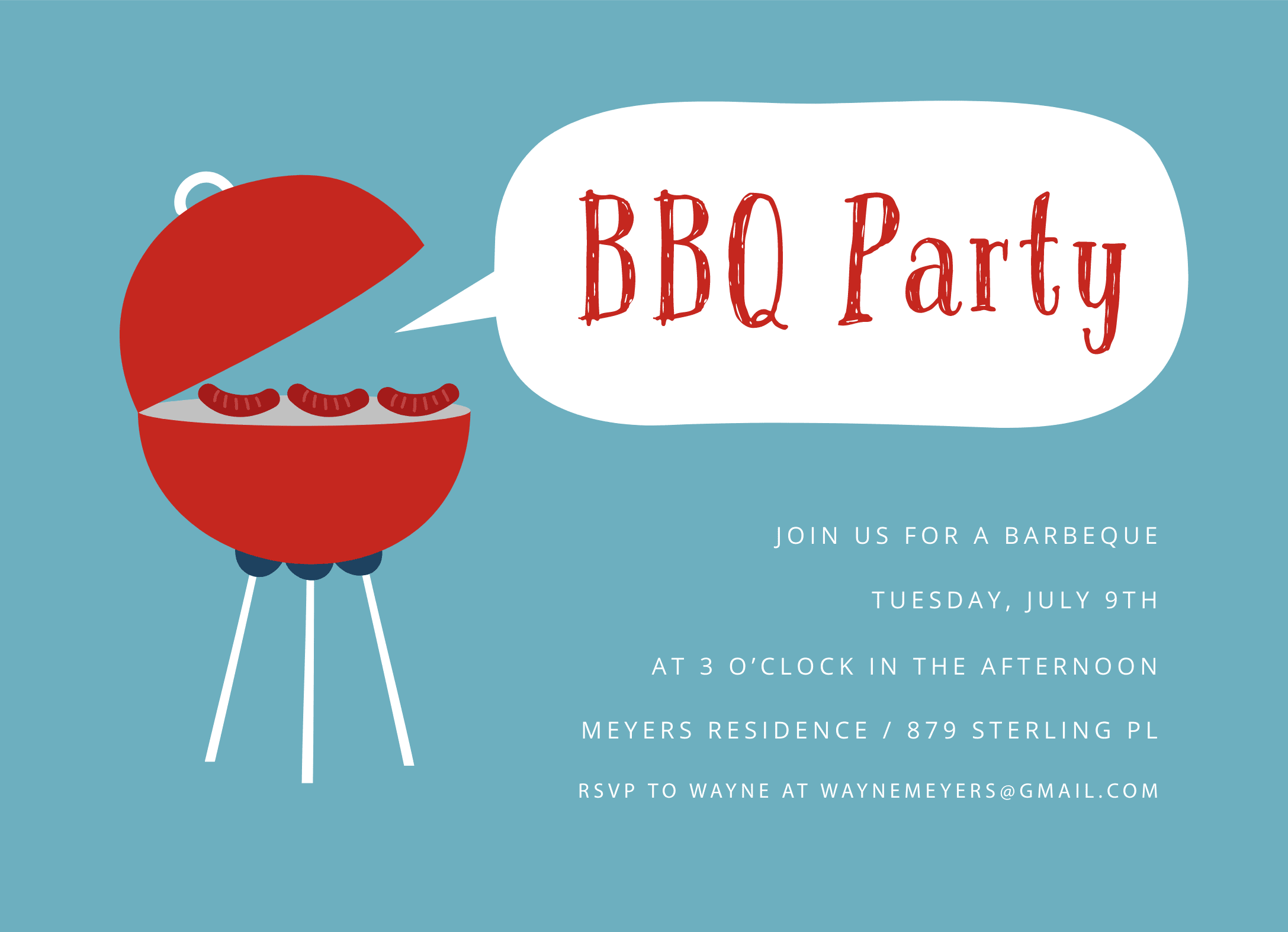 Simple BBQ Party by Postable | Postable