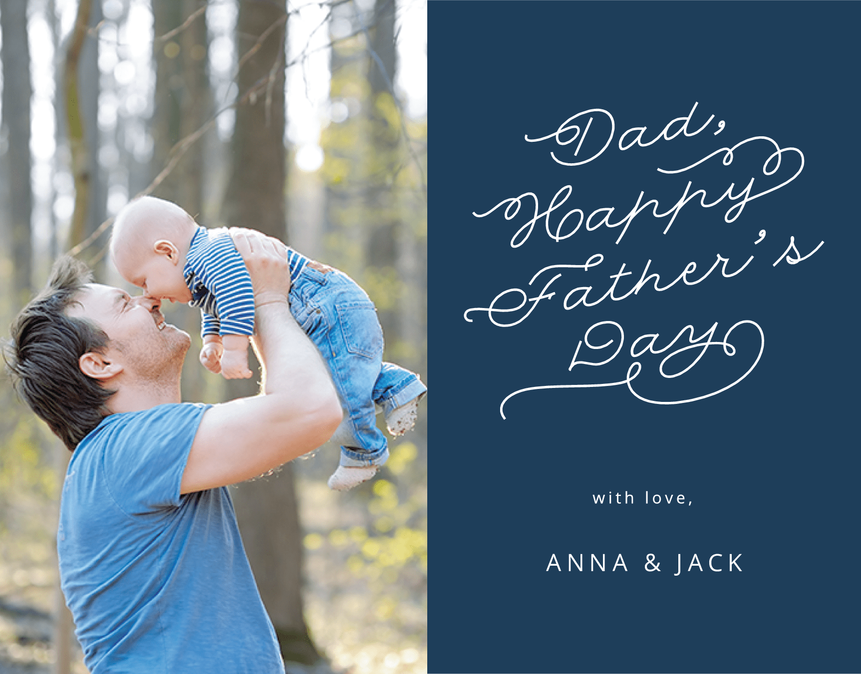 Father's Day Simple Script Card | Father's Day Cards | Postable