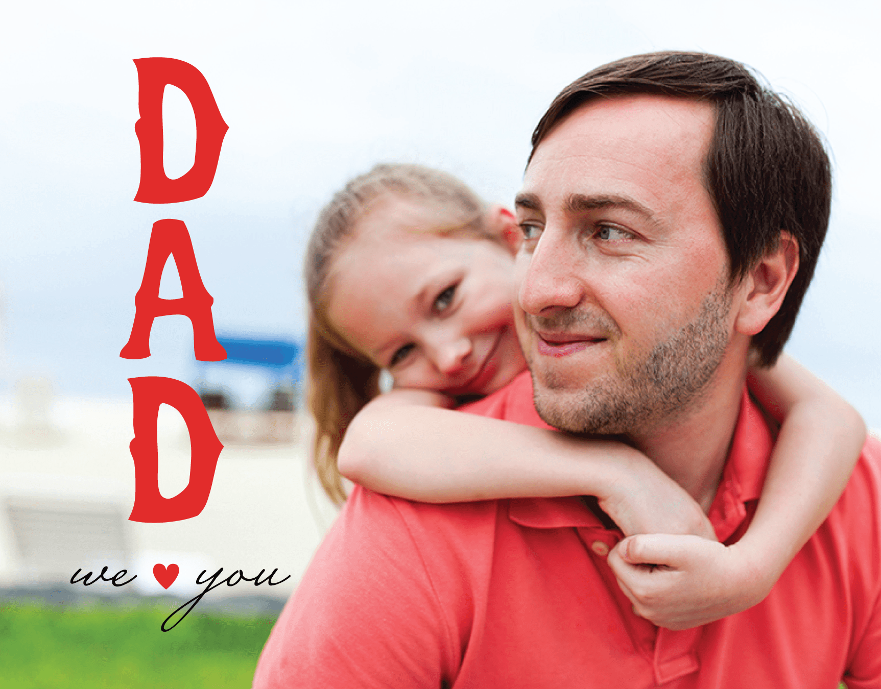 Red Letters Dad by Postable | Postable
