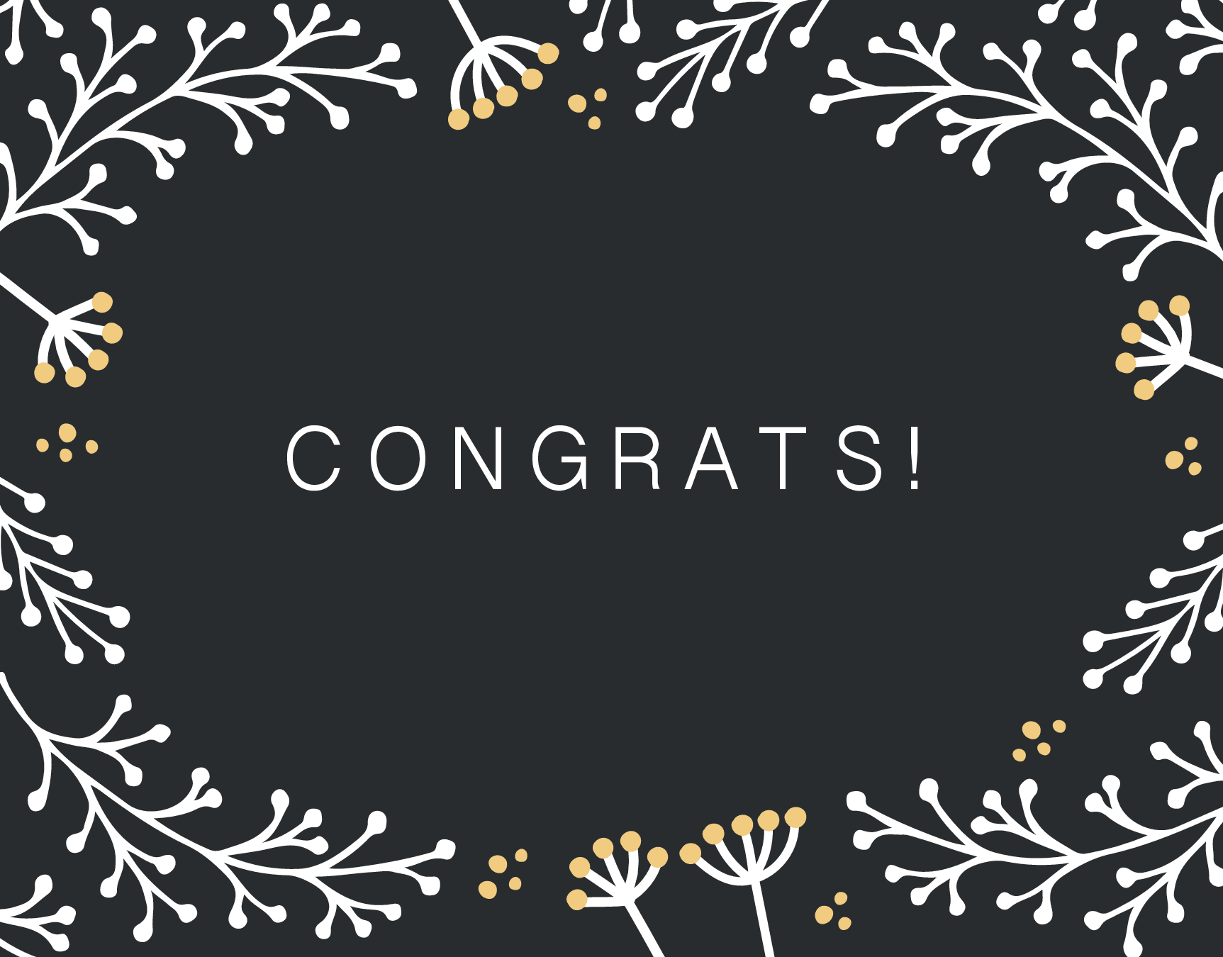 Floral Circle Congrats by Postable | Postable