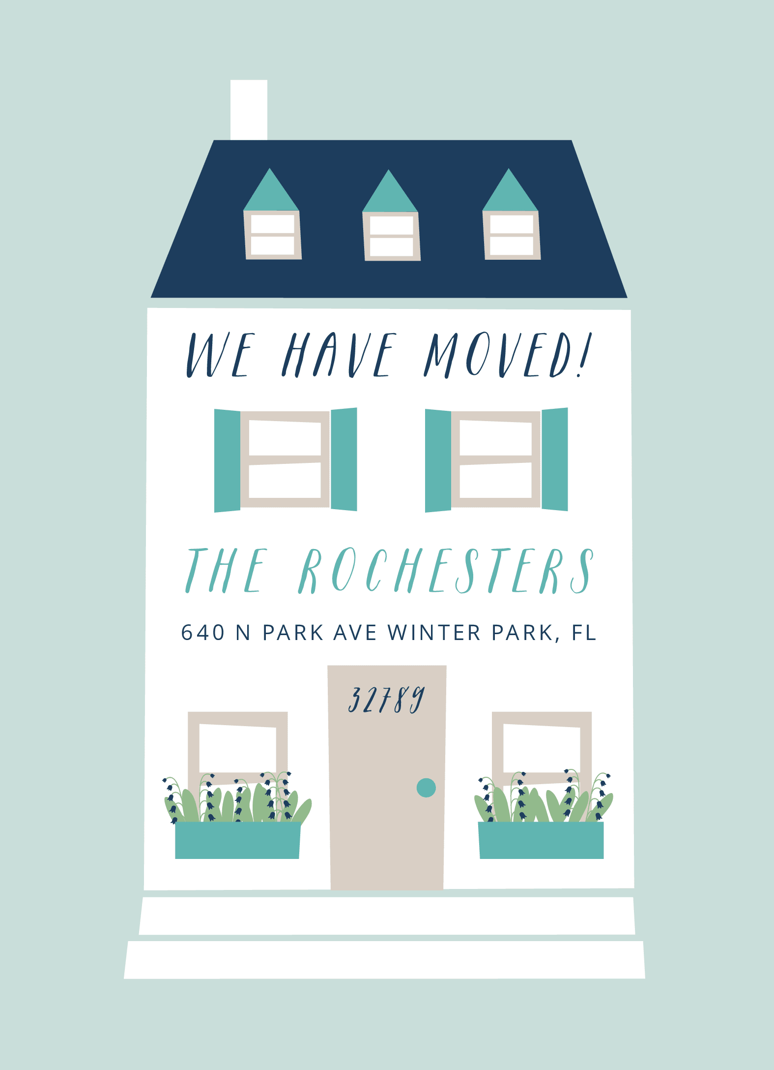 Blue House Moving by Postable | Postable