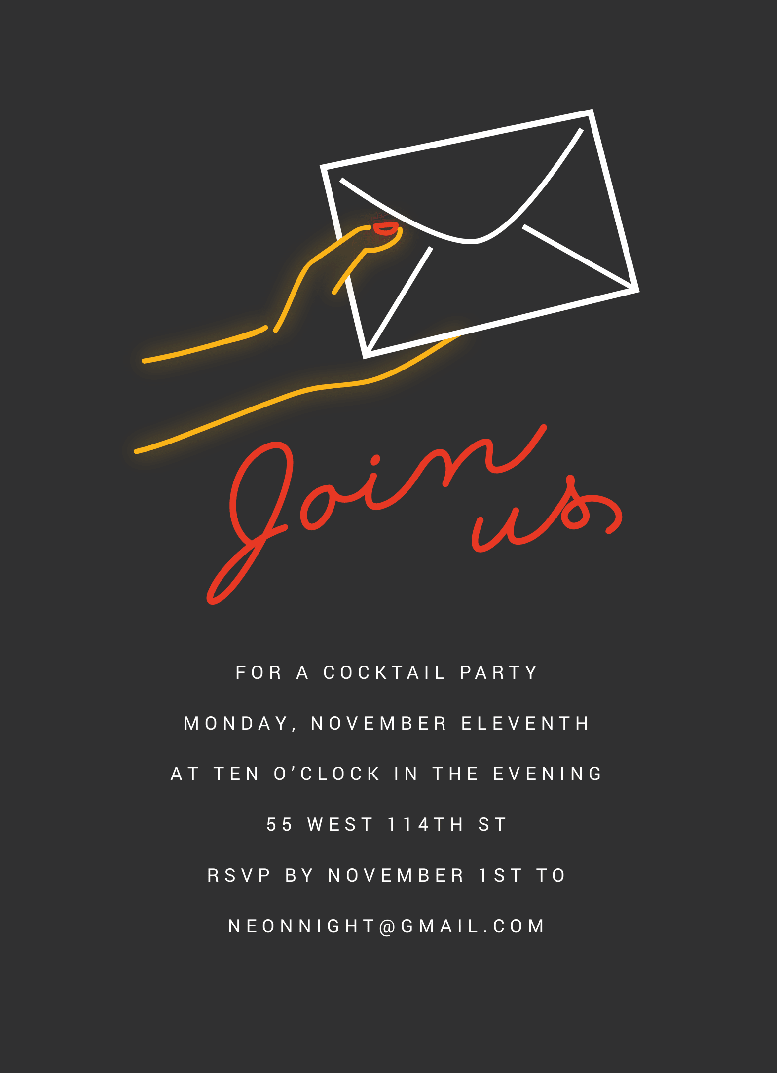 Join Us Neon by Postable | Postable