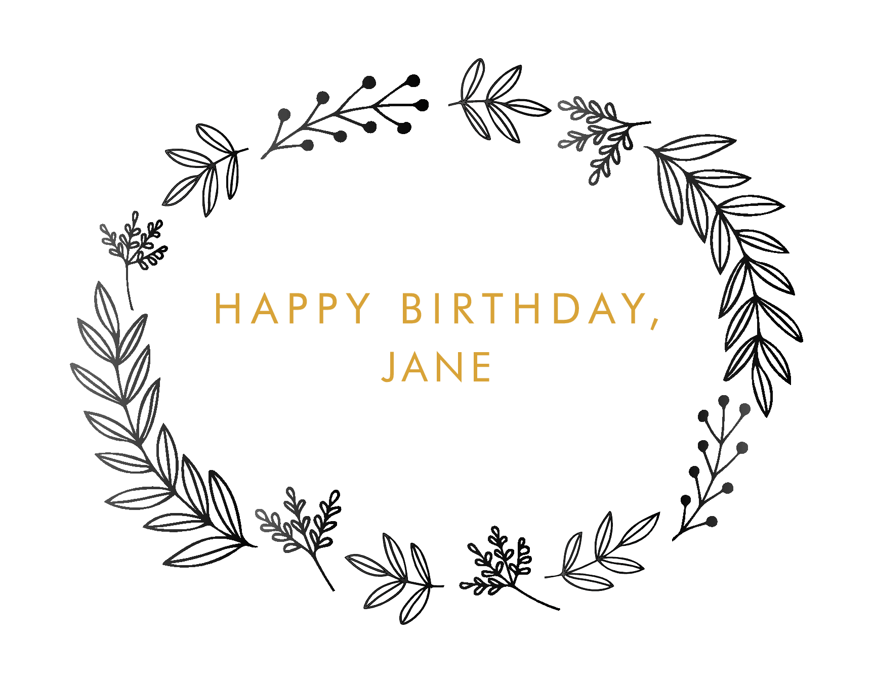 Wreath Birthday by Postable | Postable