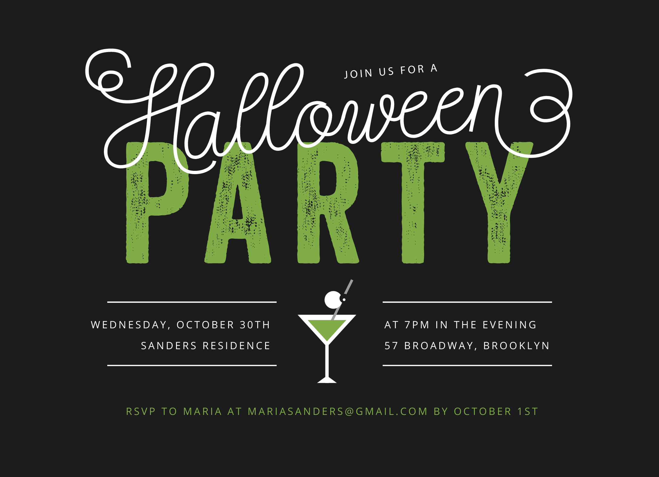 Monster Cocktail Halloween Party Invite by Postable | Postable