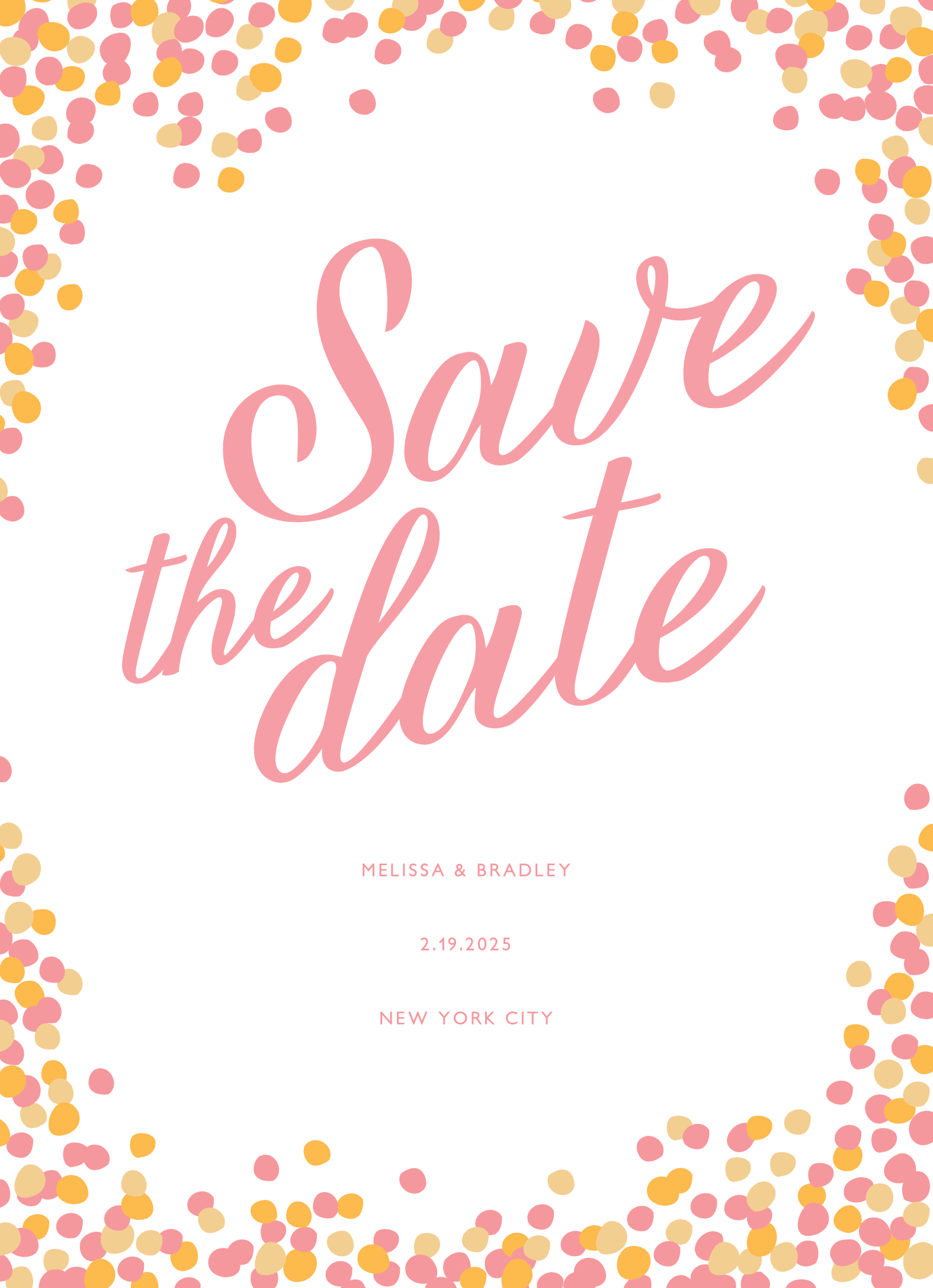 Confetti Save The Date by Postable | Postable