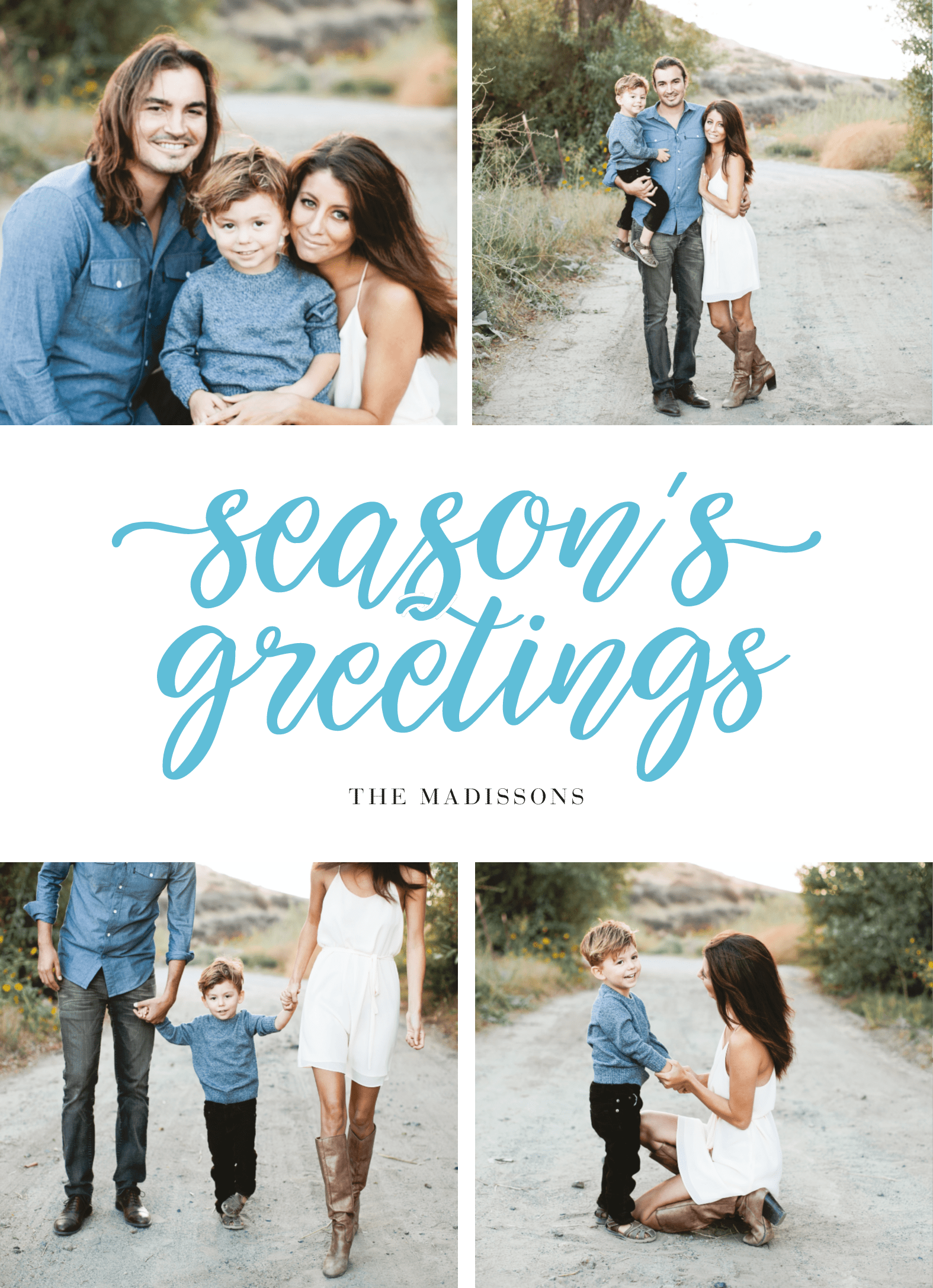 Season's Greetings Collage Holiday Photo Card | Postable | Postable
