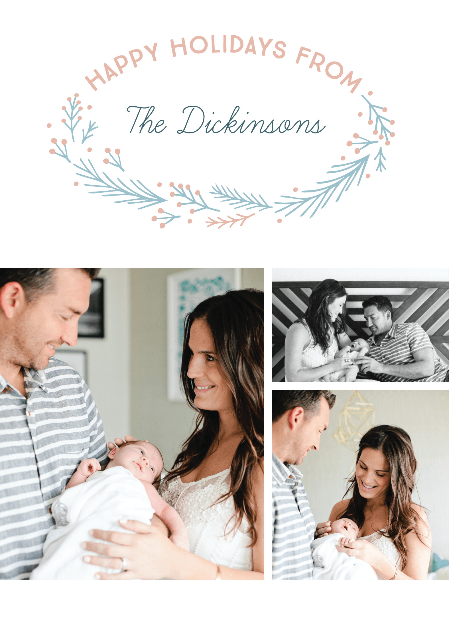 Happy Holidays Winter Wreath Holiday Photo Card | Postable | Postable