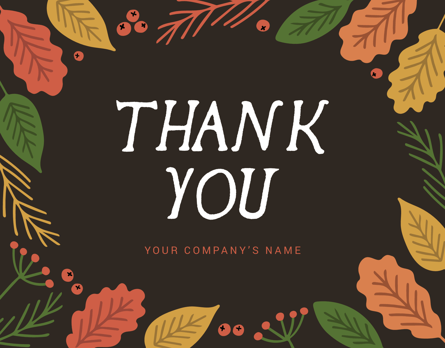 Thank You Fall Foliage by Postable | Postable