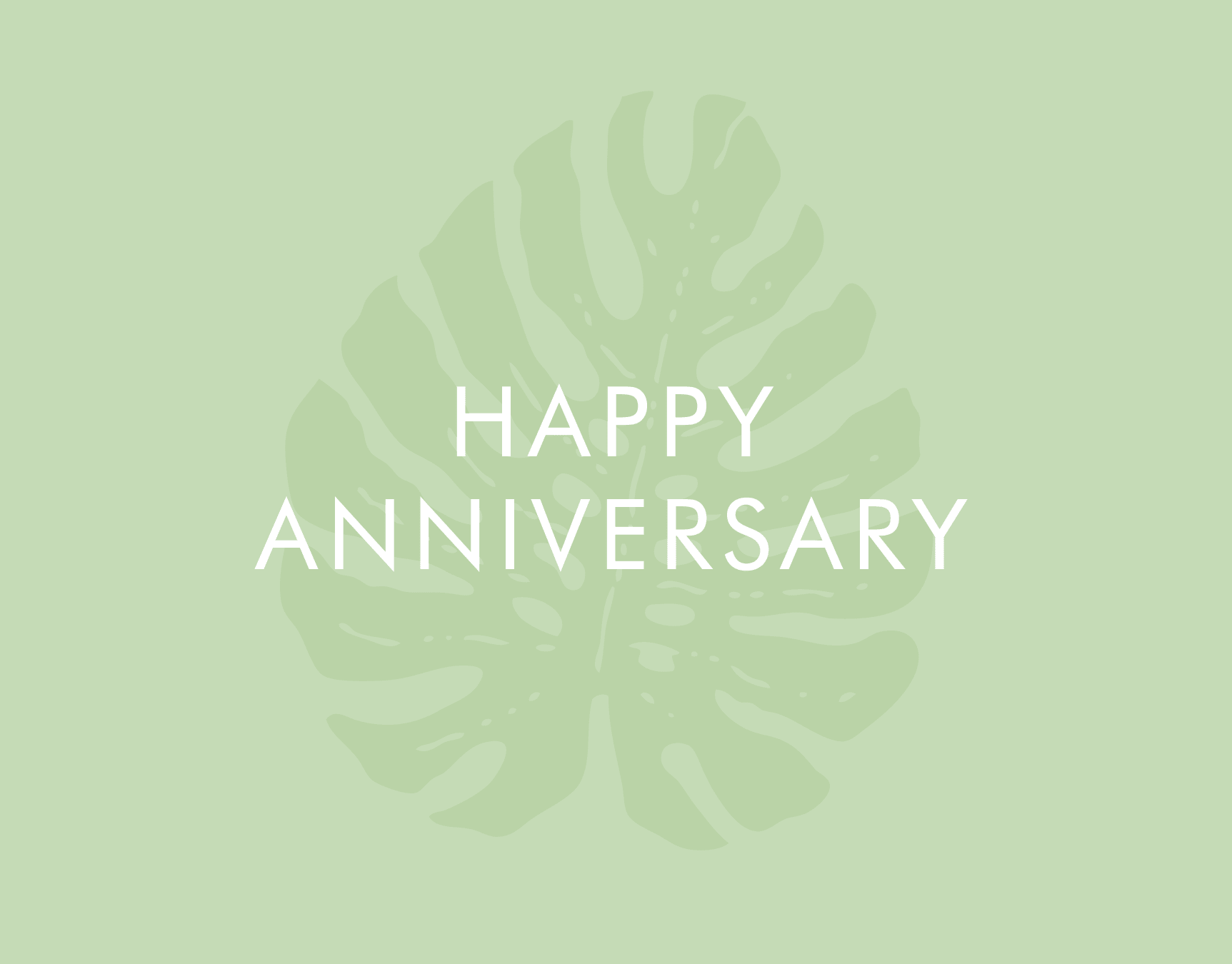 Anniversary Tropical Leaf by Postable | Postable