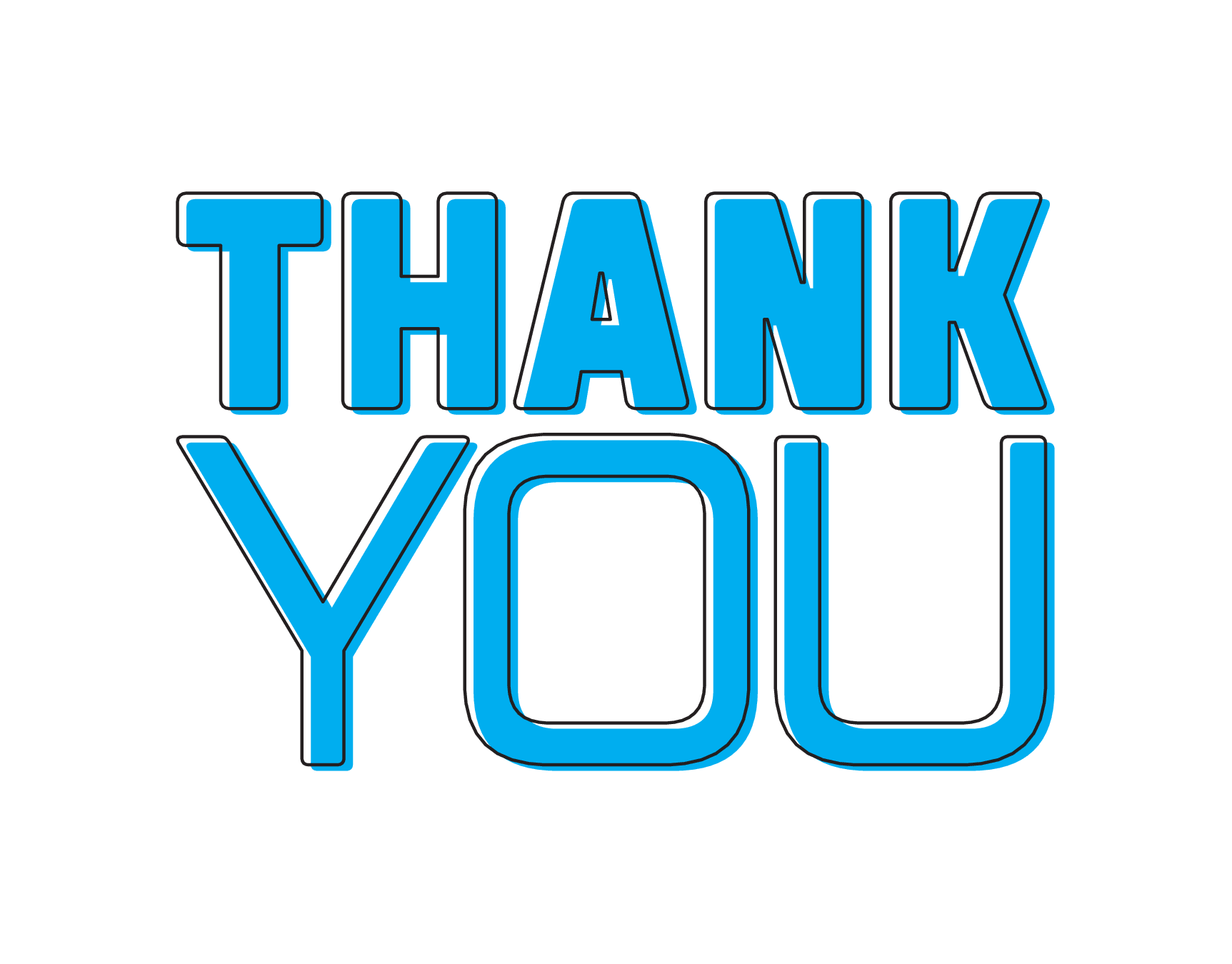 Blue Thank You by Postable | Postable