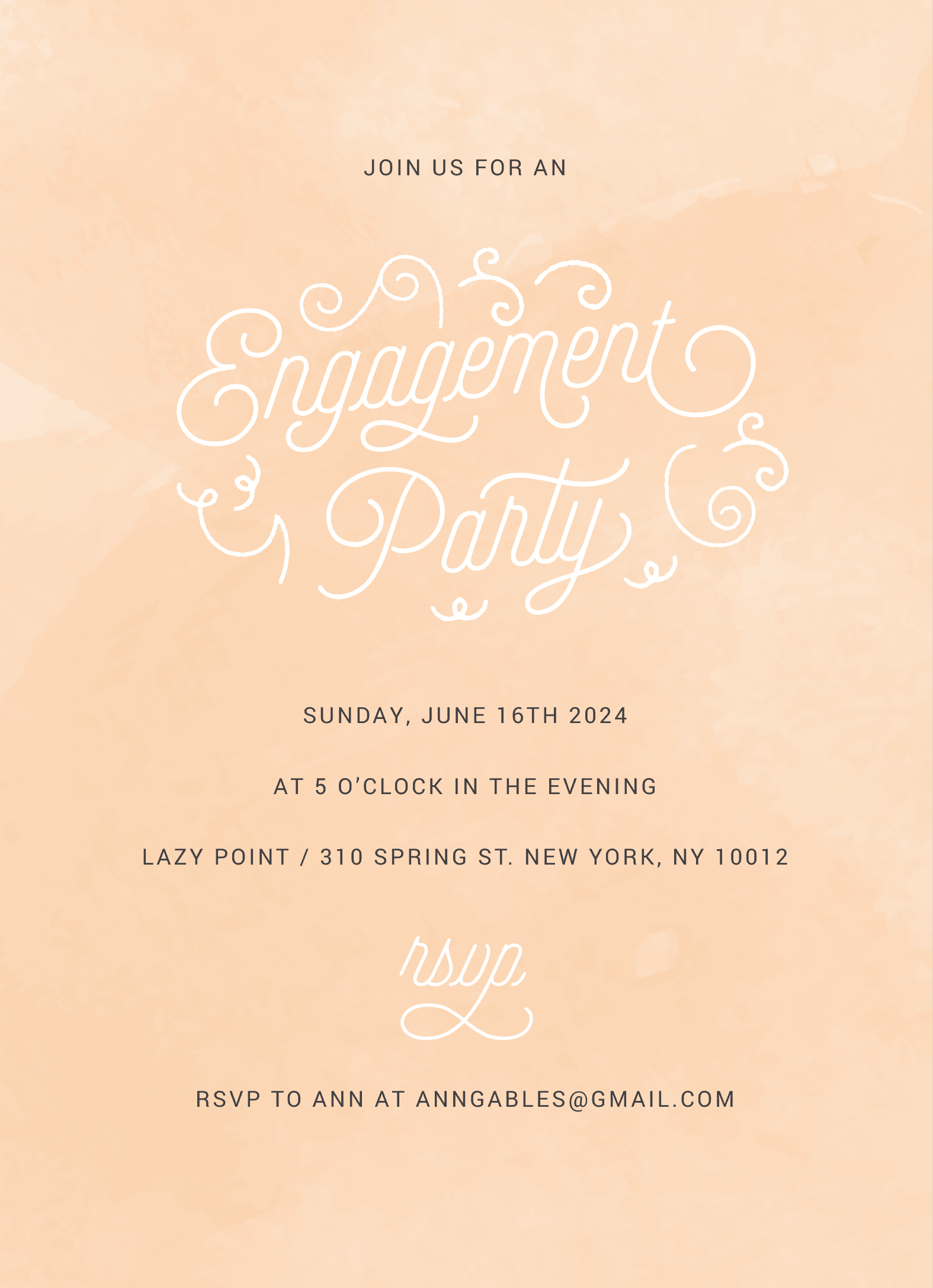 Blush Engagement Party by Postable | Postable