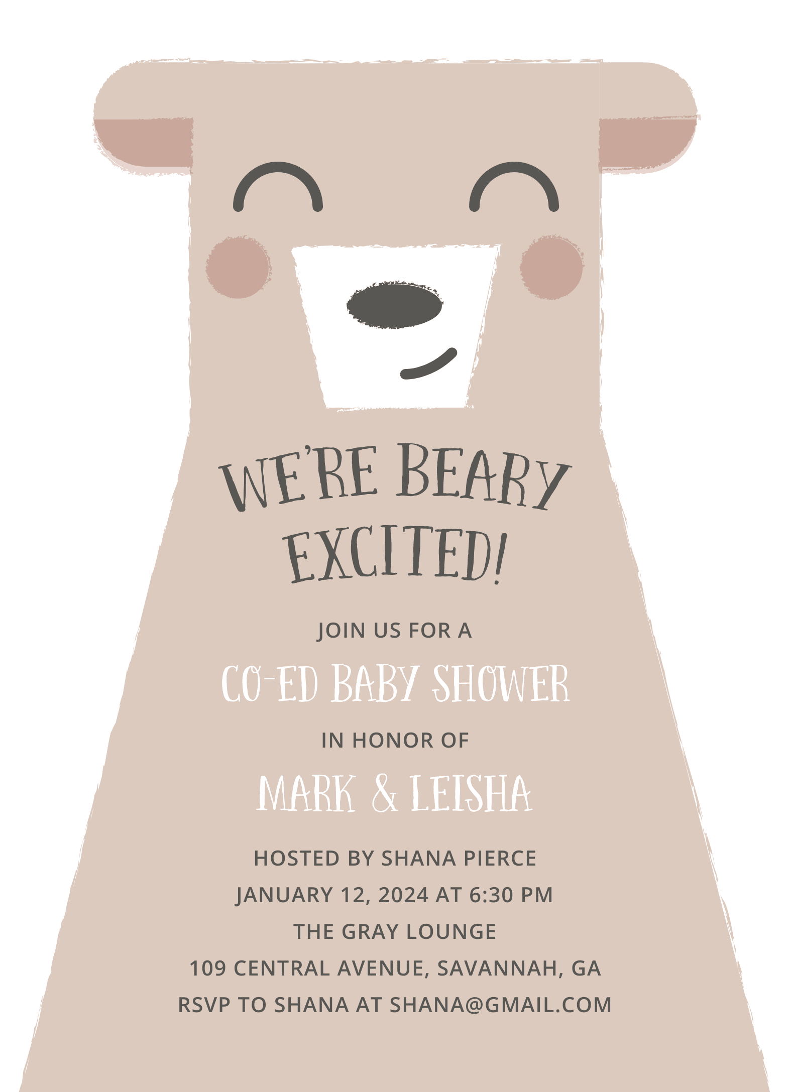 Beary Excited Co-Ed Shower by Postable | Postable