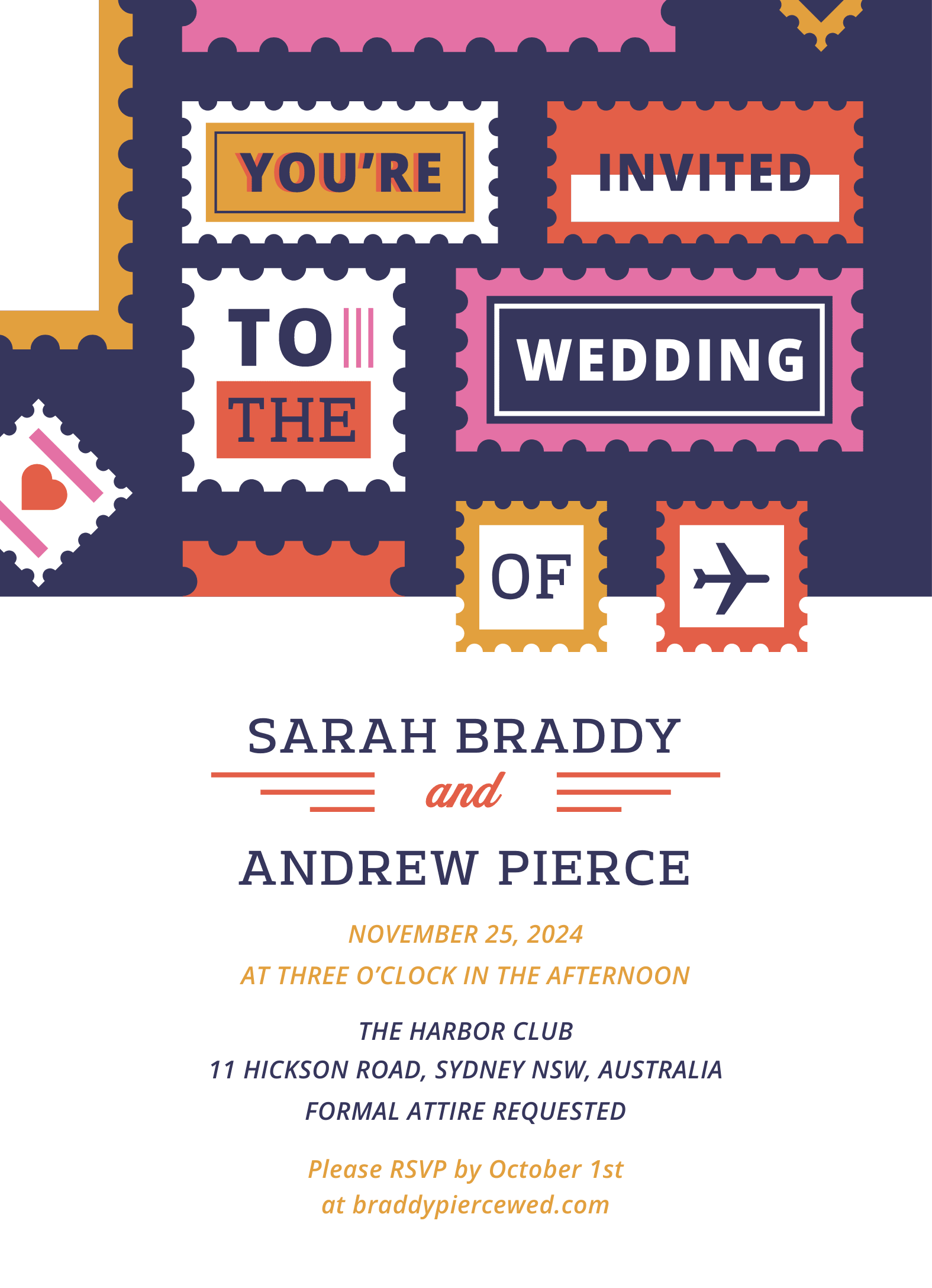 Stamps Invitation by Postable | Postable