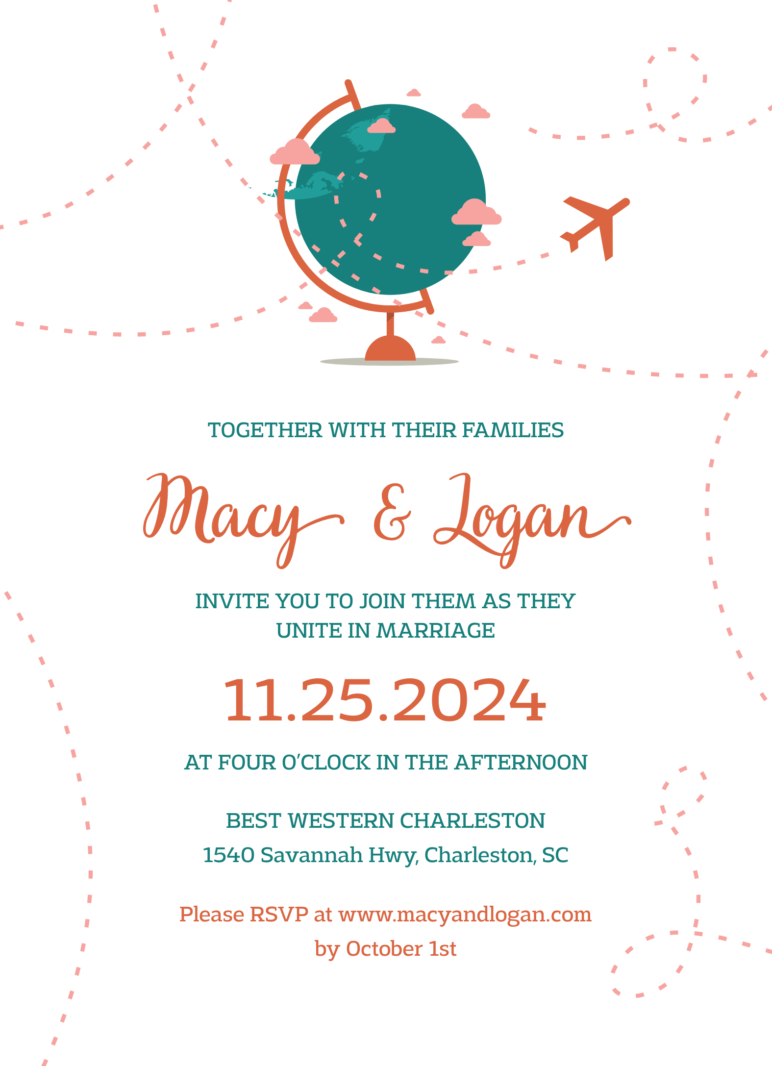 Globe Invitation by Postable | Postable