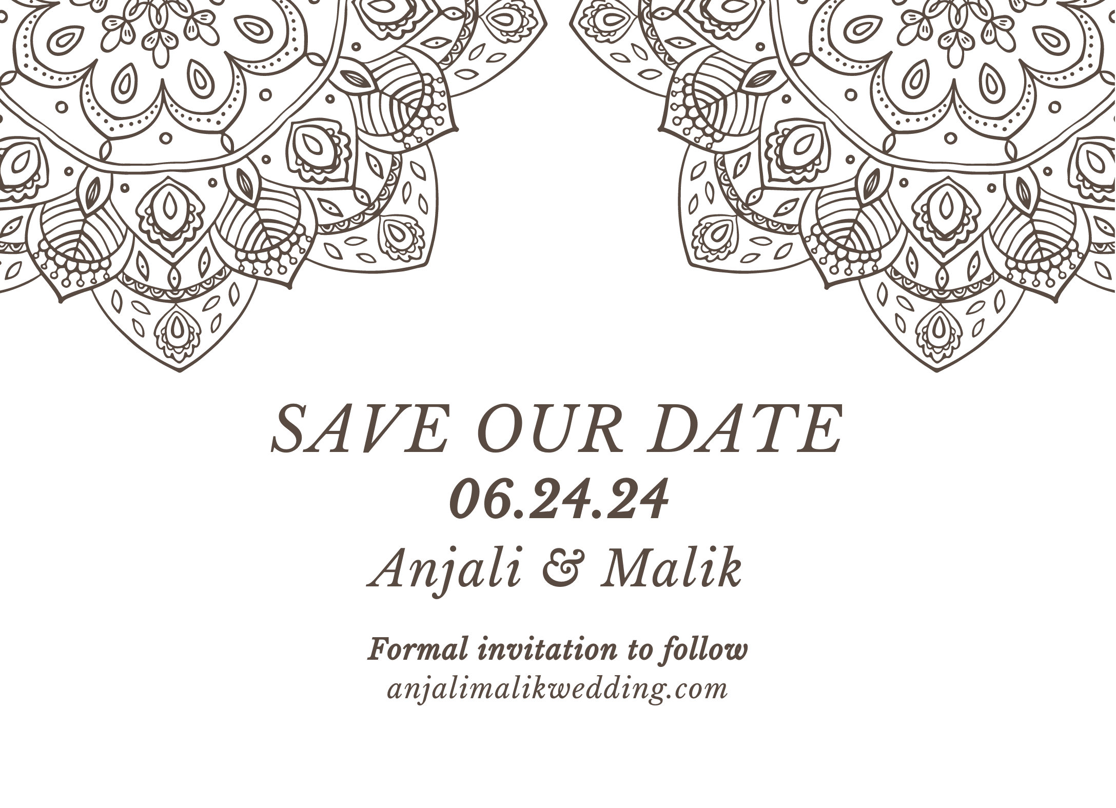 Henna Save The Date by Postable | Postable