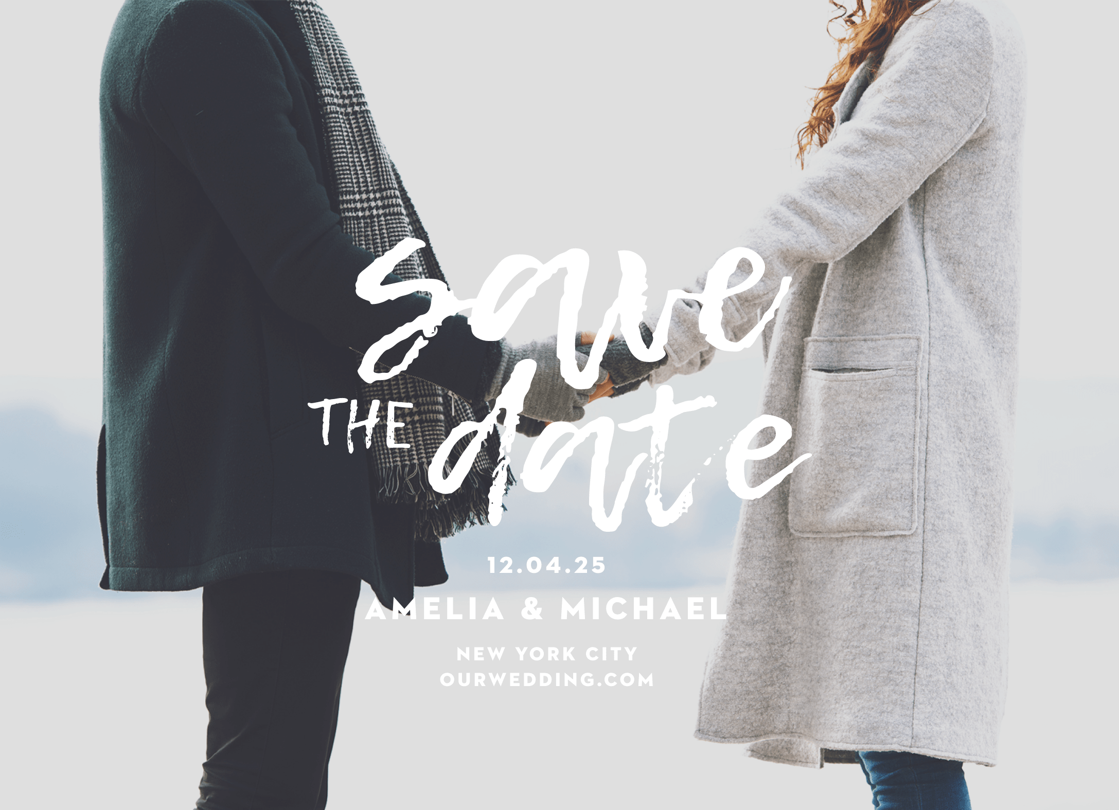 Brushy Save The Date by Postable | Postable