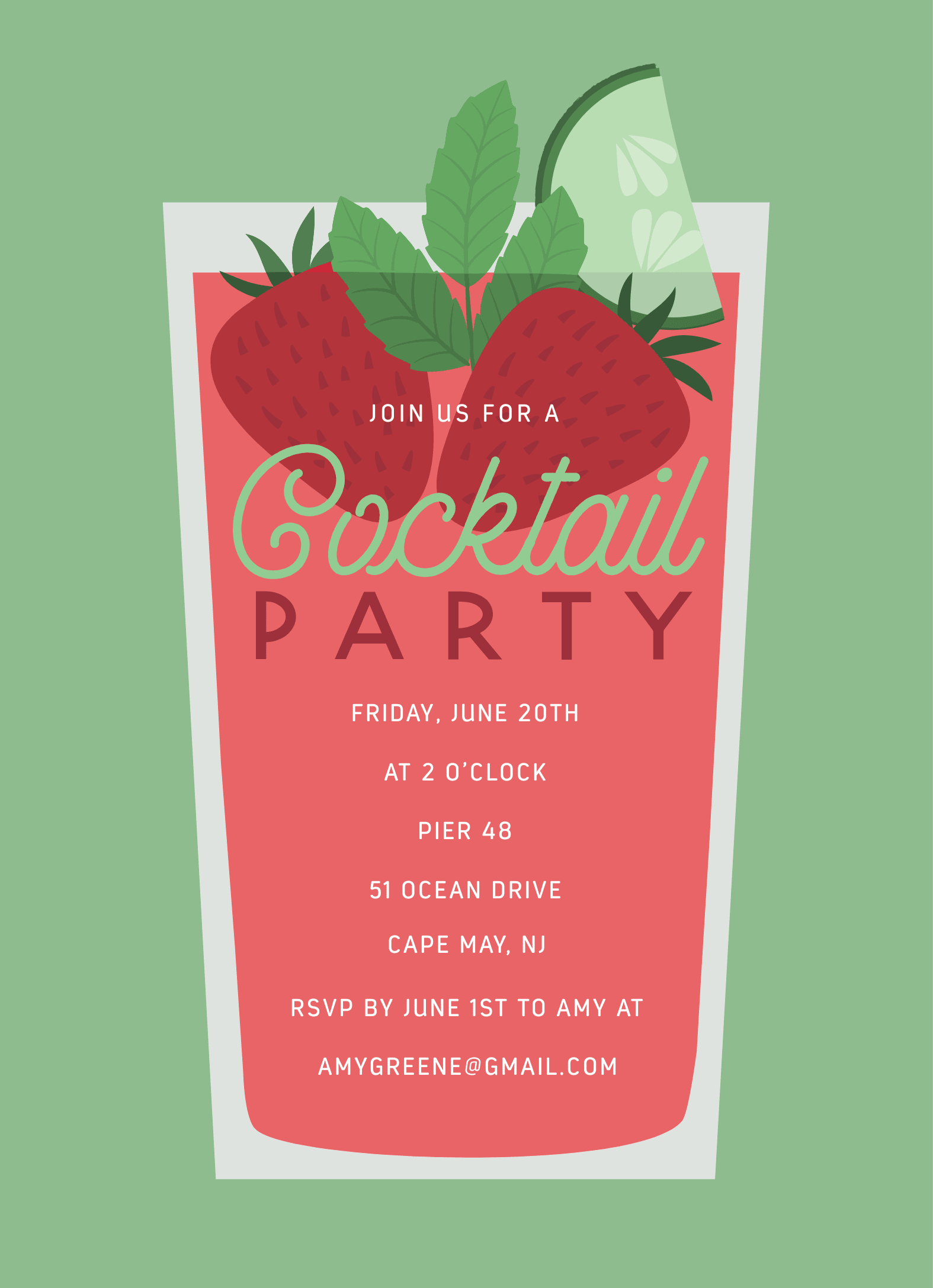 Summer Cocktail Party by Postable | Postable