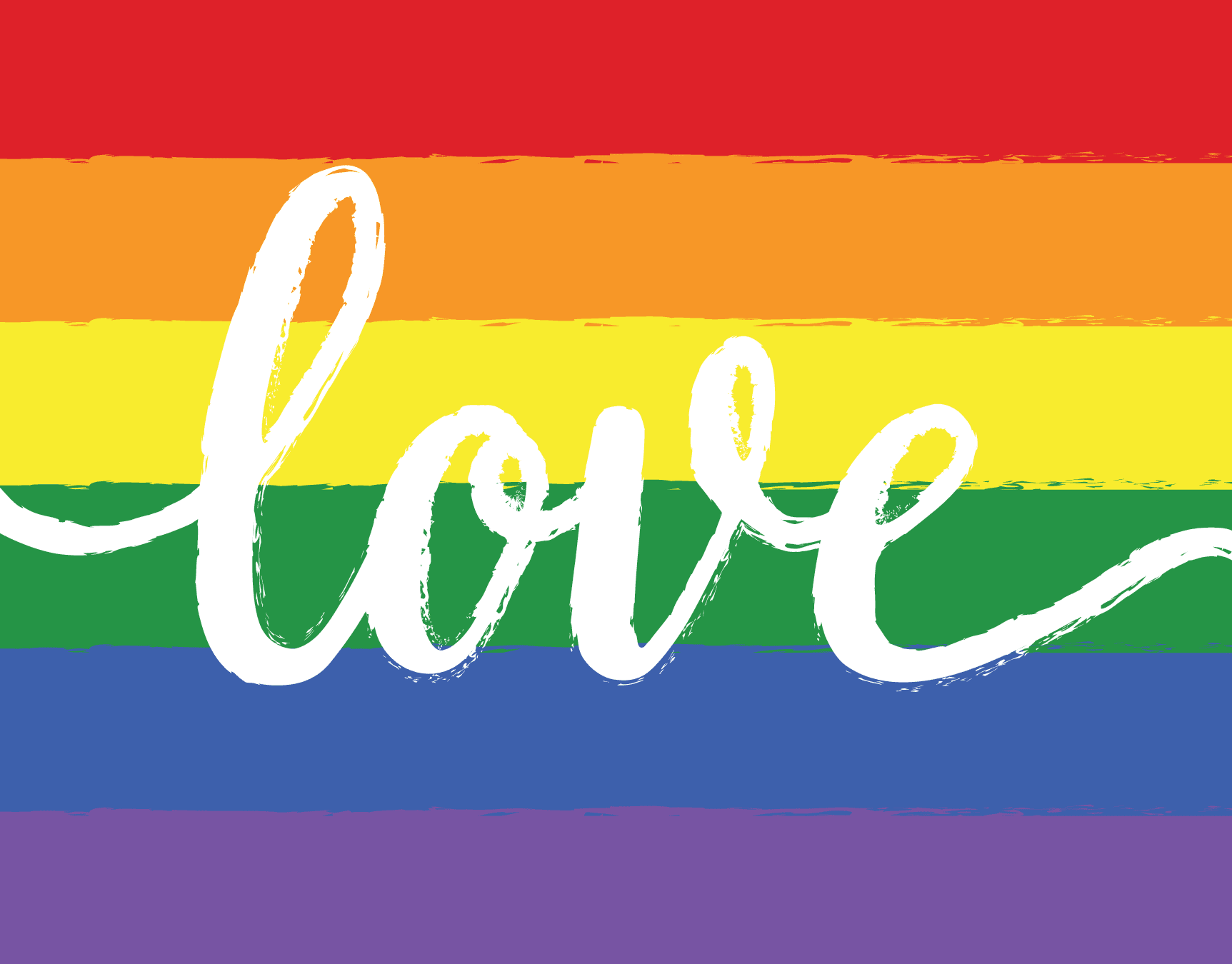 Rainbow Love Script by Postable | Postable