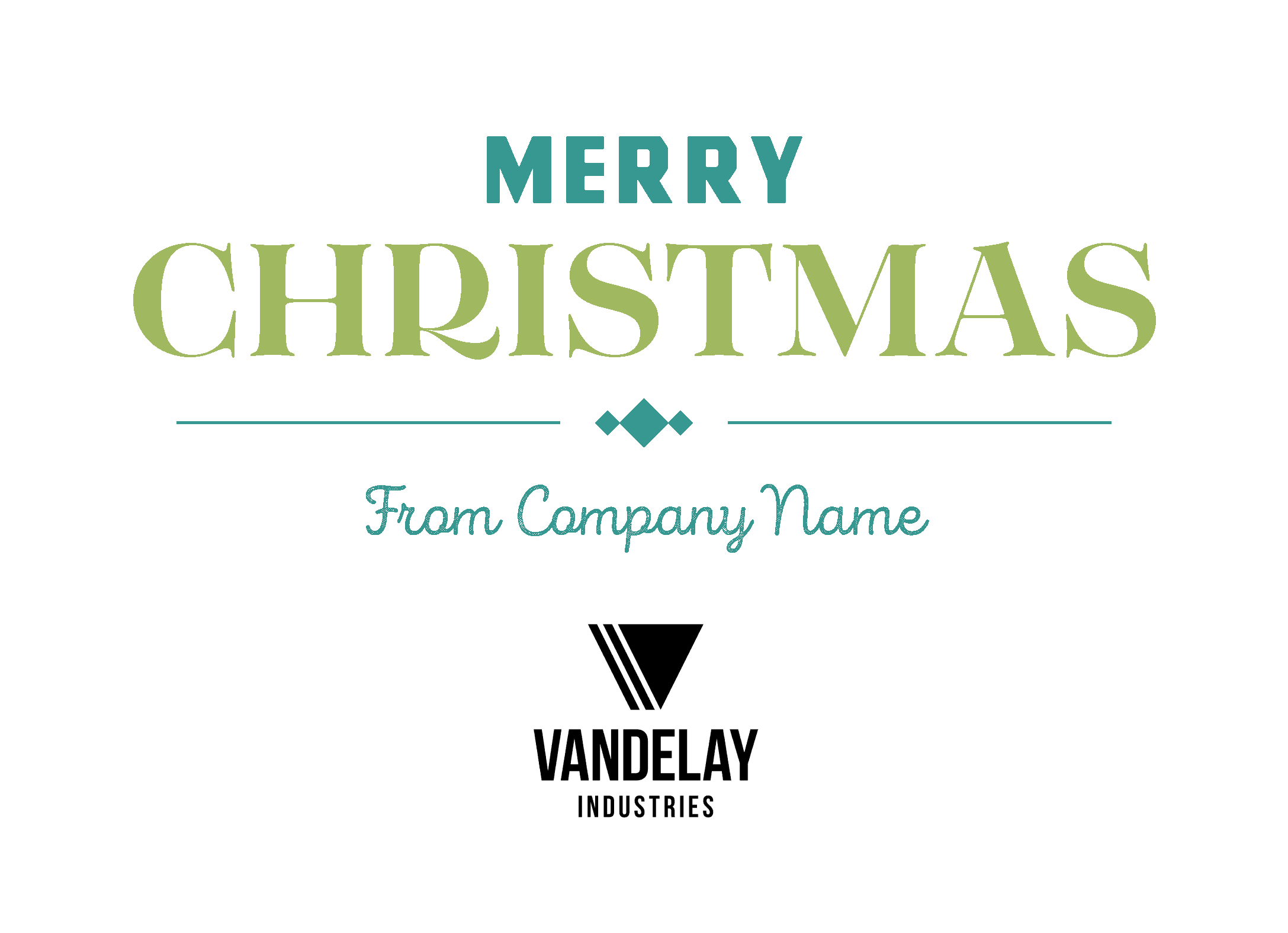 Fancy Diamond Business Logo Holiday Card | Postable | Postable