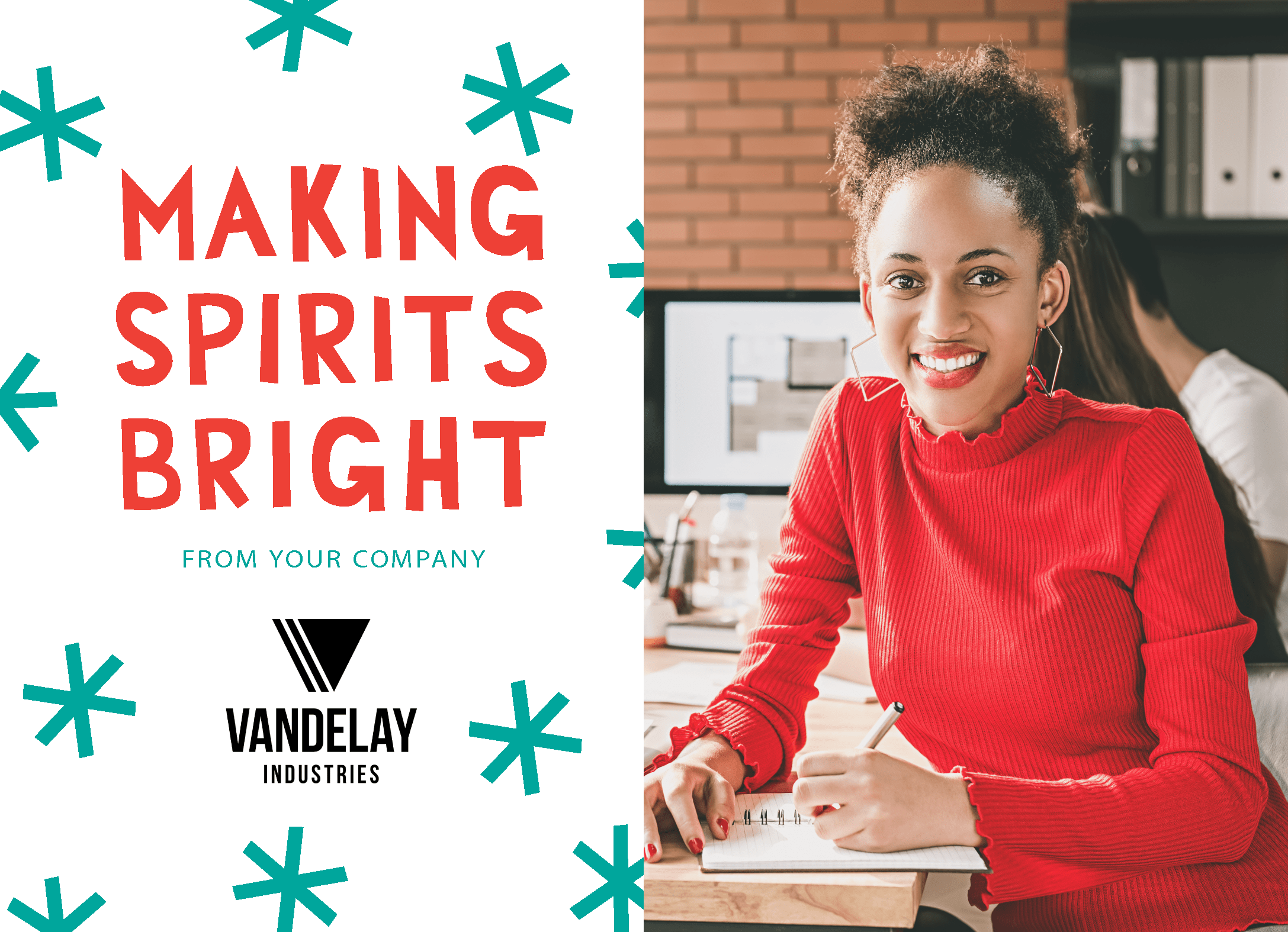 Bright Spirits Business Holiday Card | Postable | Postable