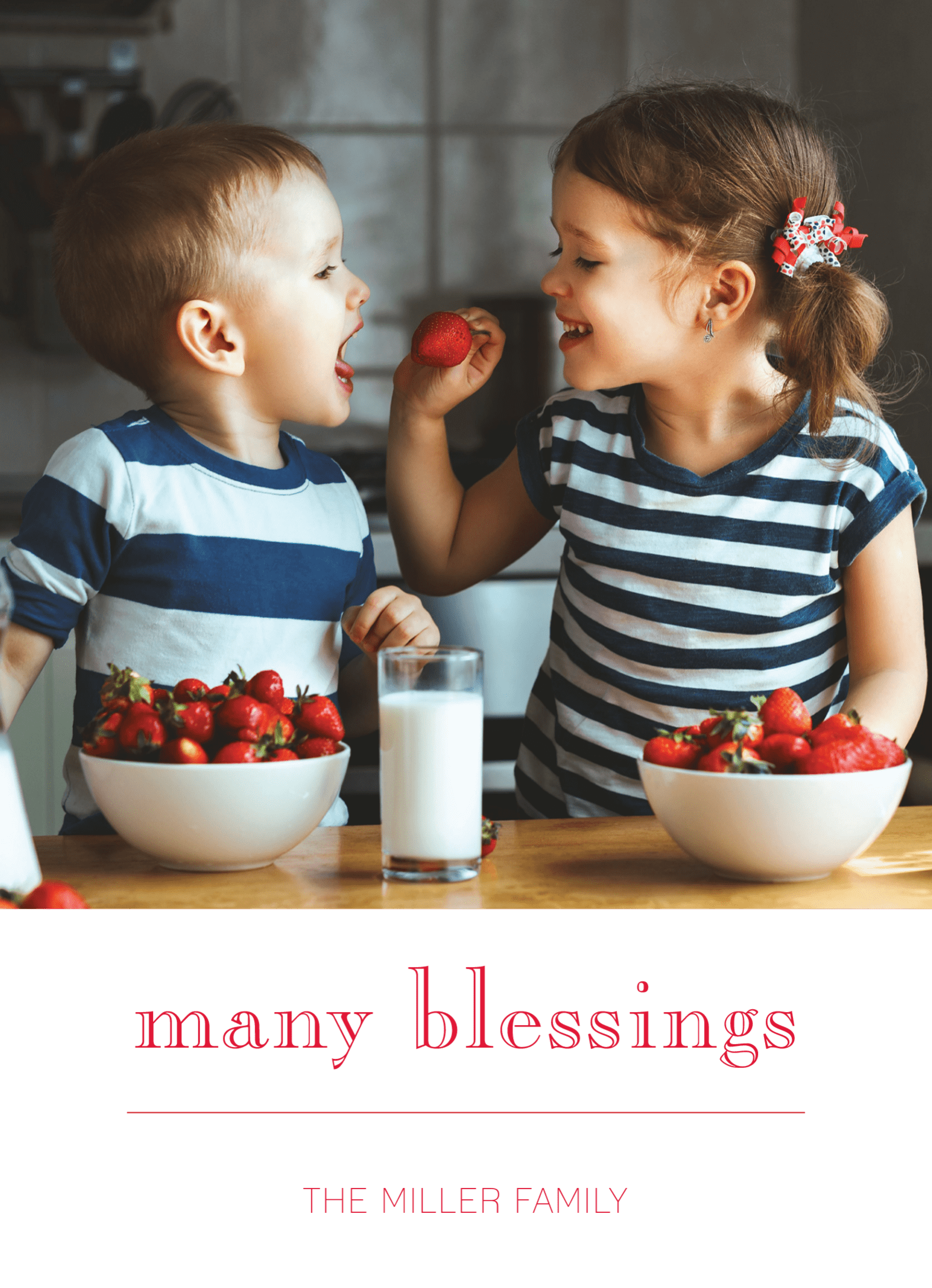 Many Blessings Religious Christmas Photo Card | Postable | Postable